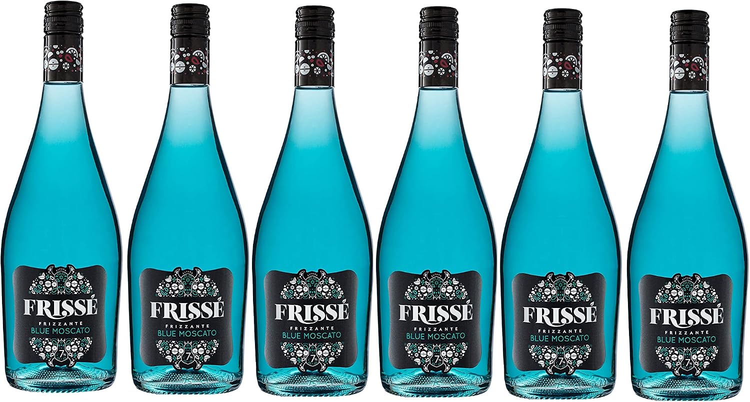 Frissé Frissé Blue Moscato - 6 botellas x 750 ml - Total:4500ml ...