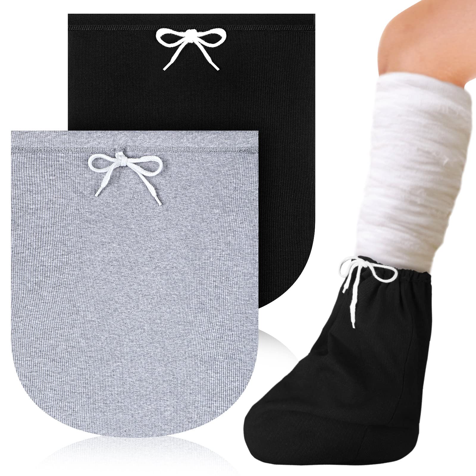 Snapklik.com : 2 Pcs Cast Sock For Leg Foot Cover Below Knee Sleeve ...