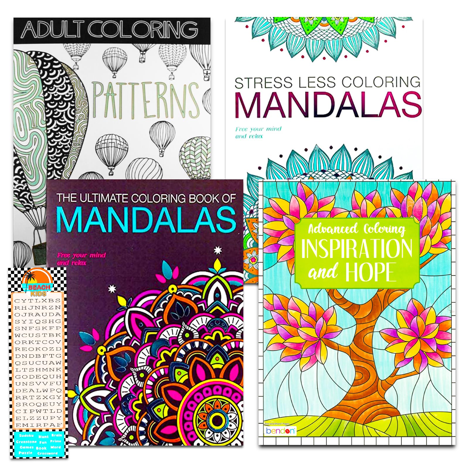 Amazon.com: Advanced Coloring Book Set for Adults - 4 Pc Relaxation ...
