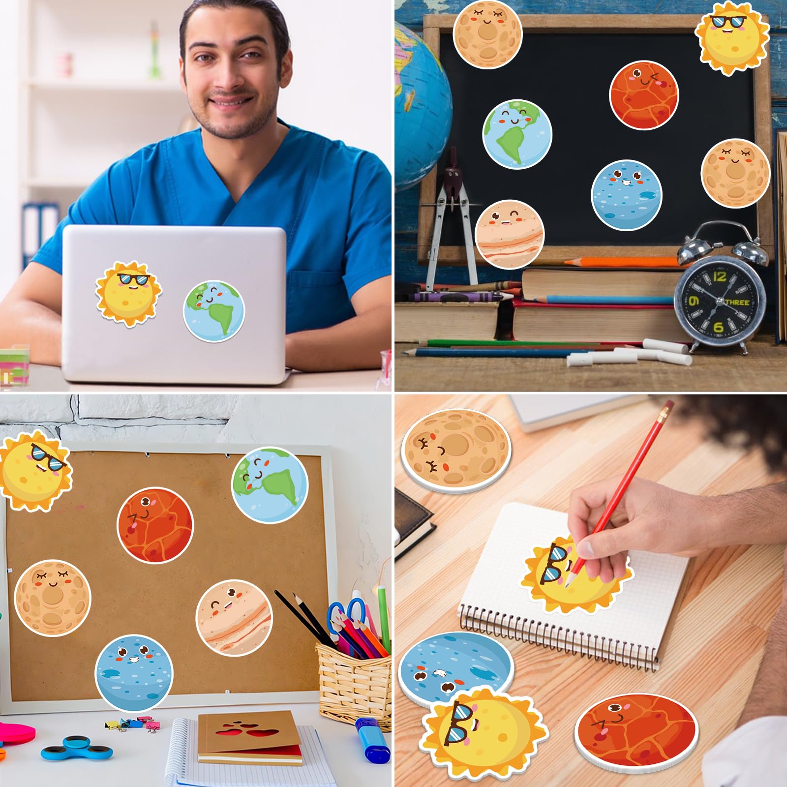 Snapklik.com : 600Pcs Outer Space Sticky Notes, Cute Outer Space Memo ...