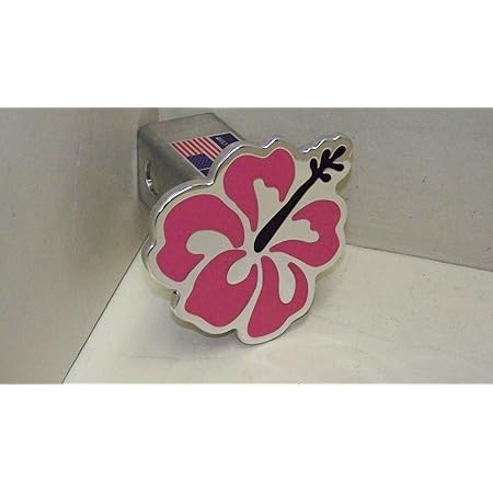 Amazon.com: Graphics and More Hibiscus Flower White On Pink Oval Tow ...