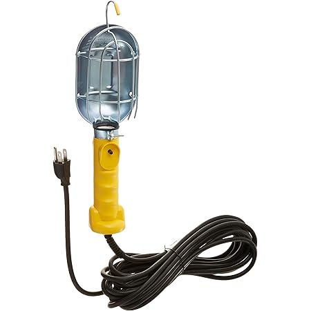 Bayco SL-425 Incandescent Work Light w/Metal Guard, Yellow - Portable ...