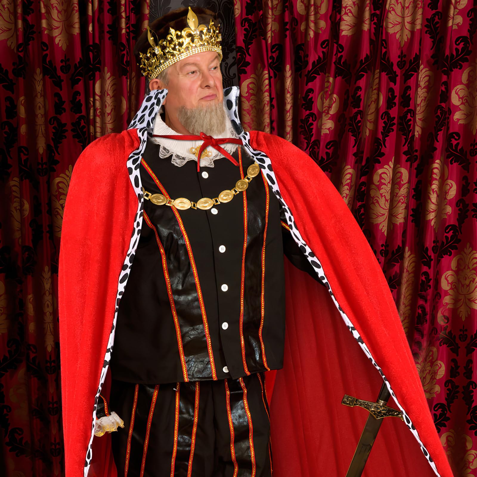 SOIMISS King Cloak Adult King Cape Cosplay Cloak Party Costumes King ...