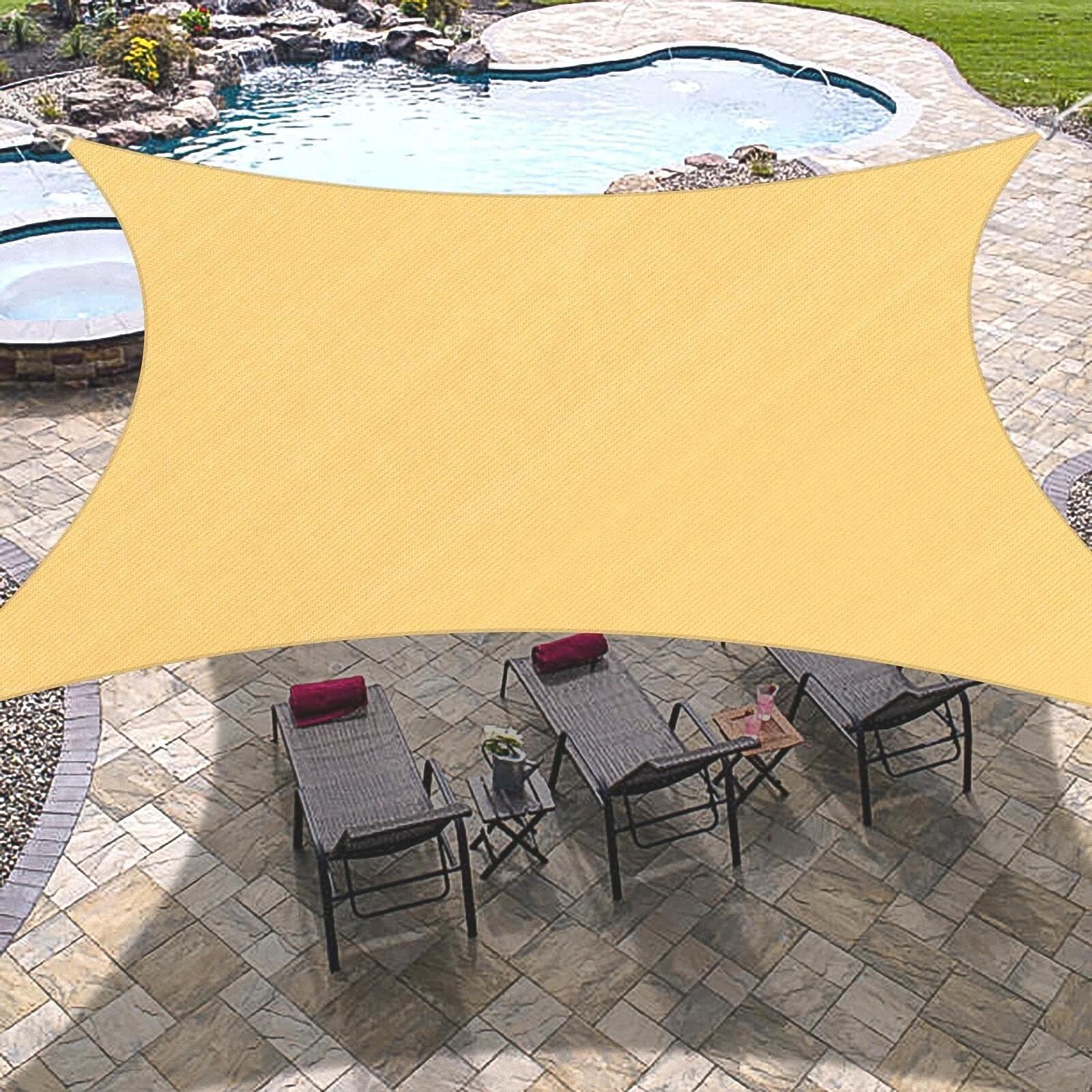 Amazon.com : PureFit Rectangle Sun Shade Sails Outdoor 10 x 13 ft - Sun ...