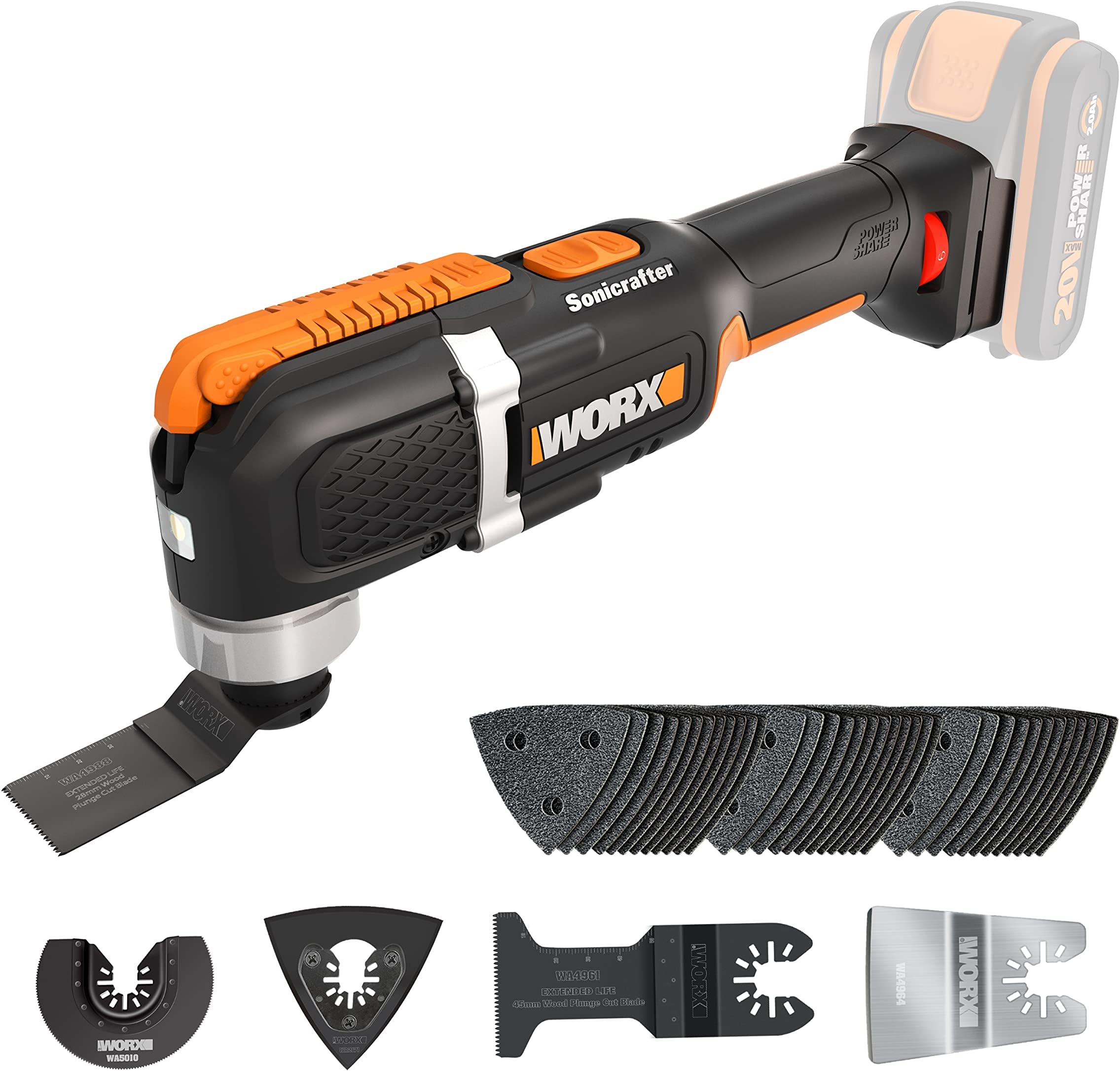 WORX - Outil multifonctions Sonicrafter F50 450W - Pour couper, polir ...