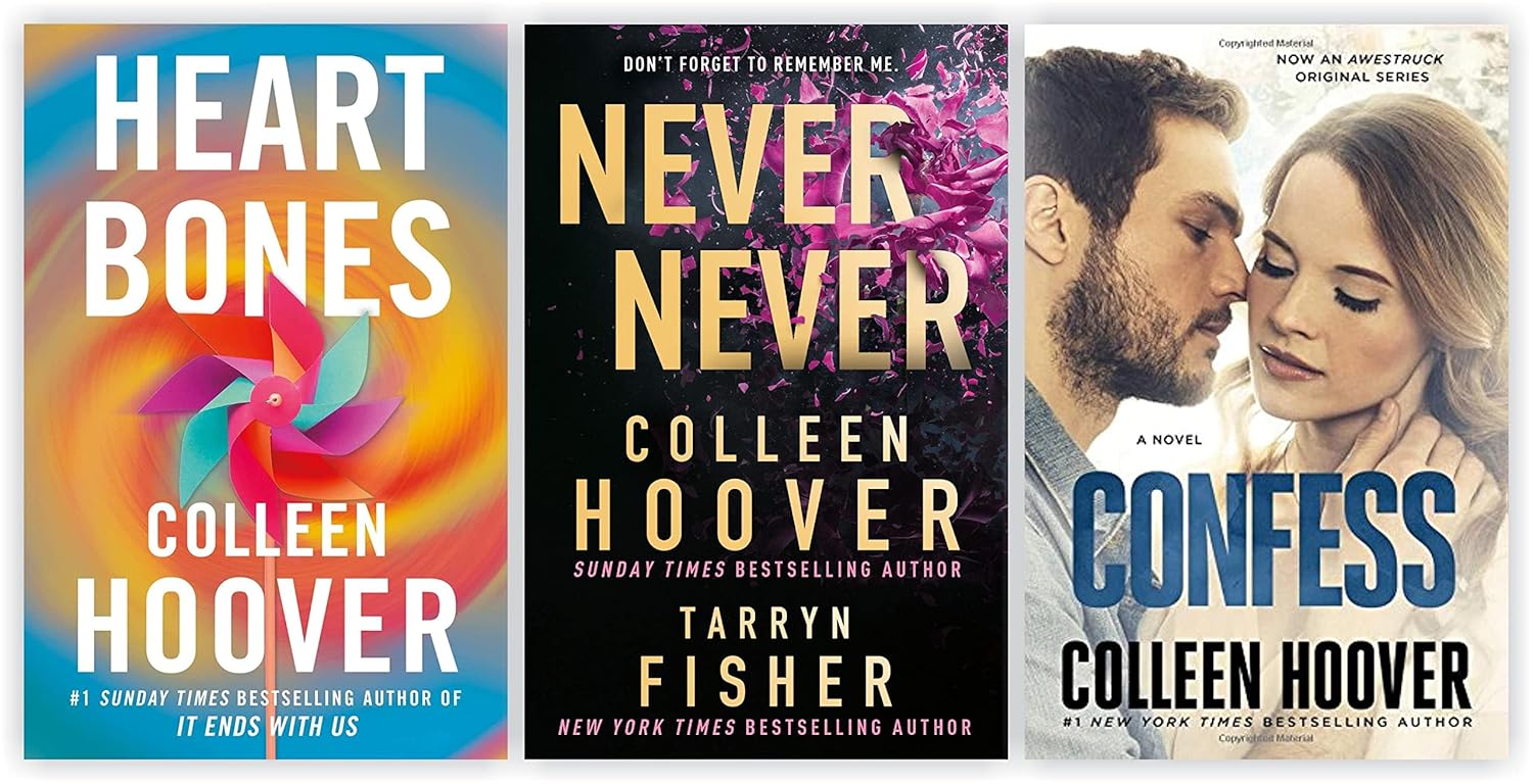 Colleen Hoover 3 Books Combo [Never Never, Heart Bones & Confess ...