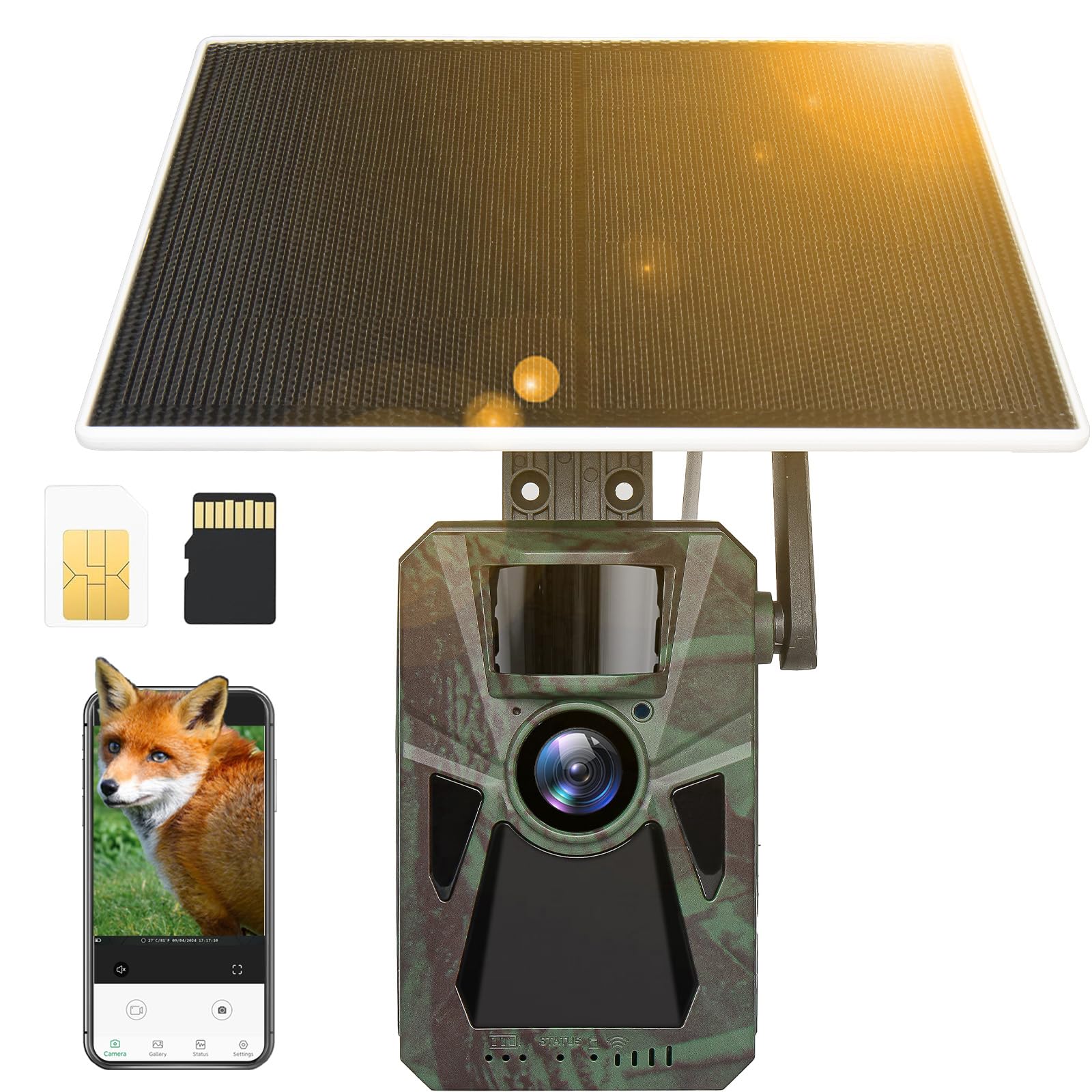 Snapklik.com : Solar 4G Cellular Trail Camera 4K Ultra HD, 48MP, Built ...