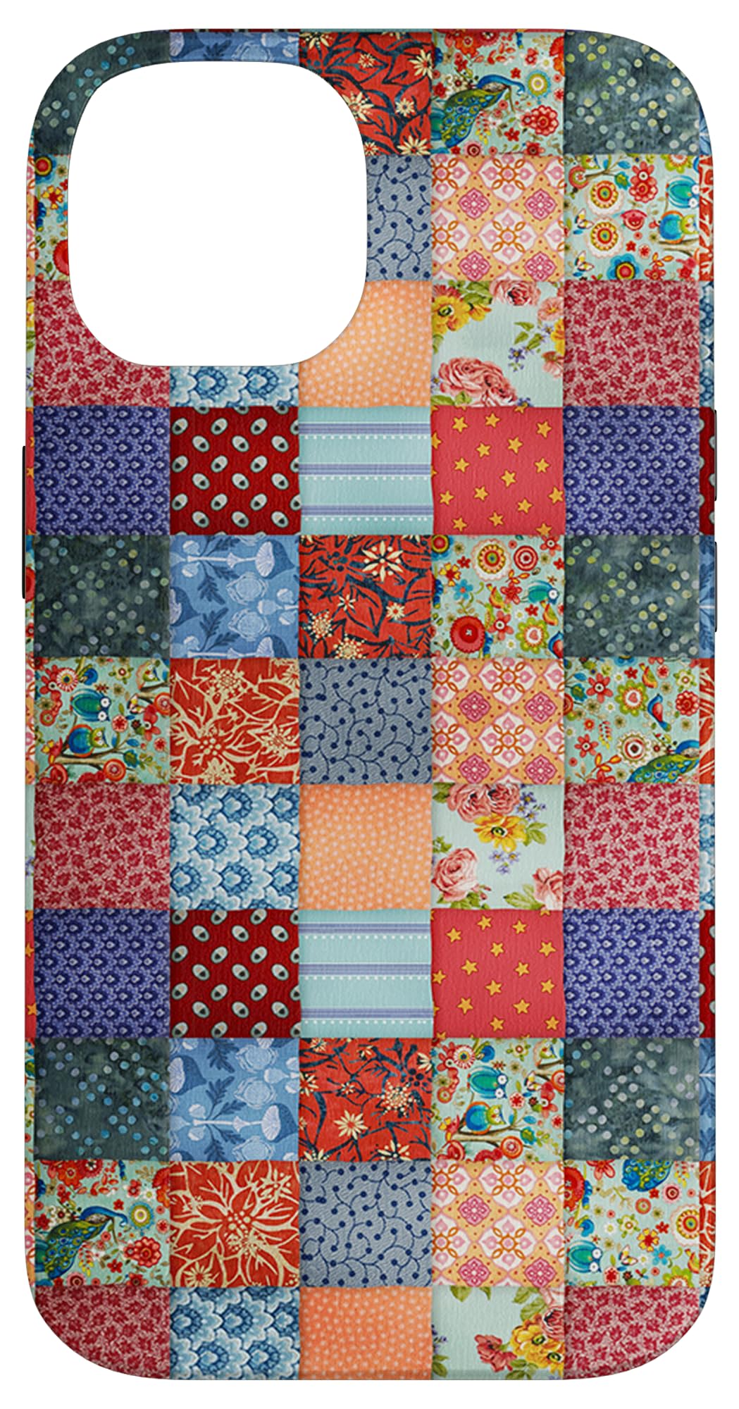 Amazon.com: iPhone 14 Multicolored Patchwork Quilt-Type Design for ...