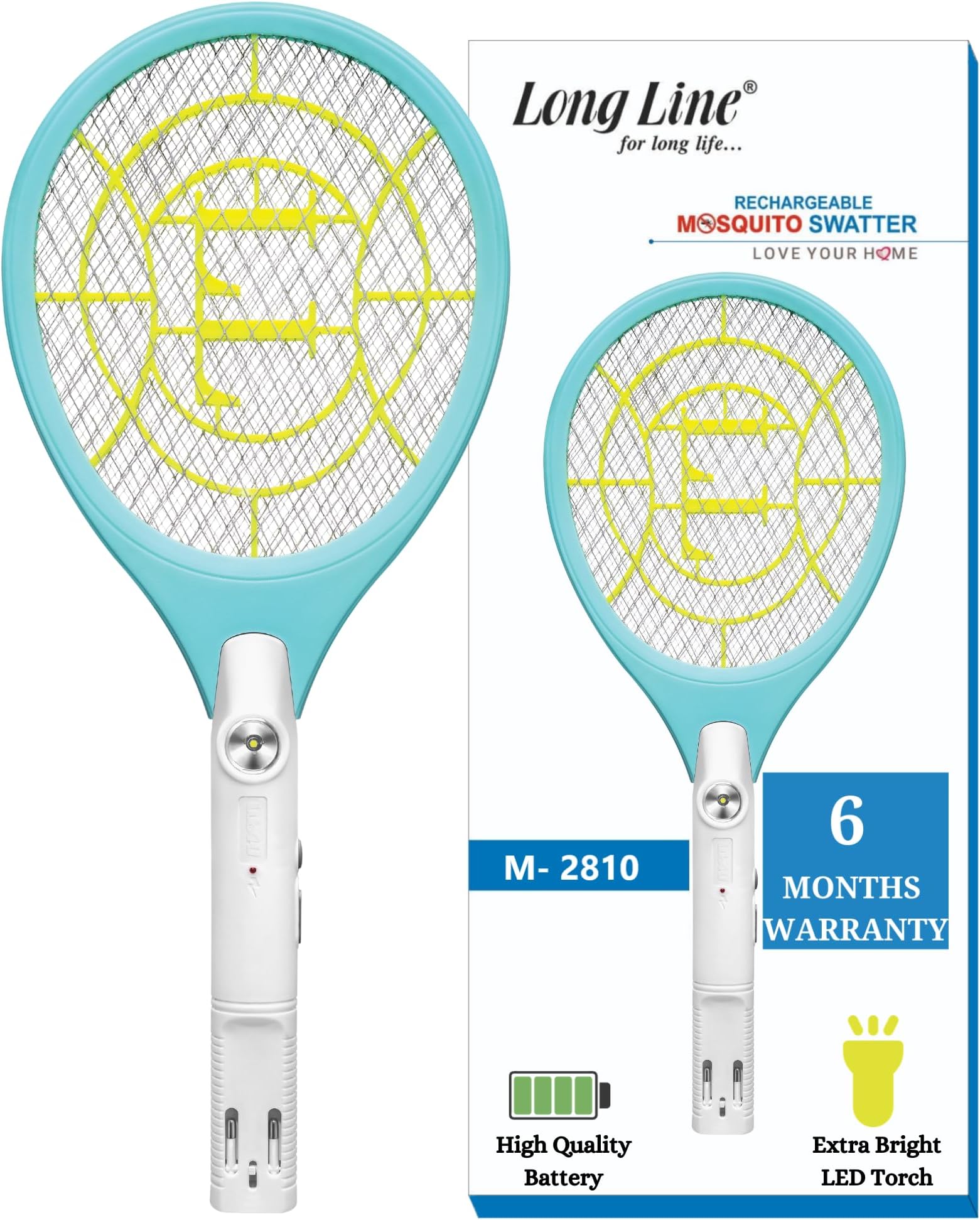 GIGAWATTS Attack Mosquito Racket Electric Insect Handheld Fly Swatter ...