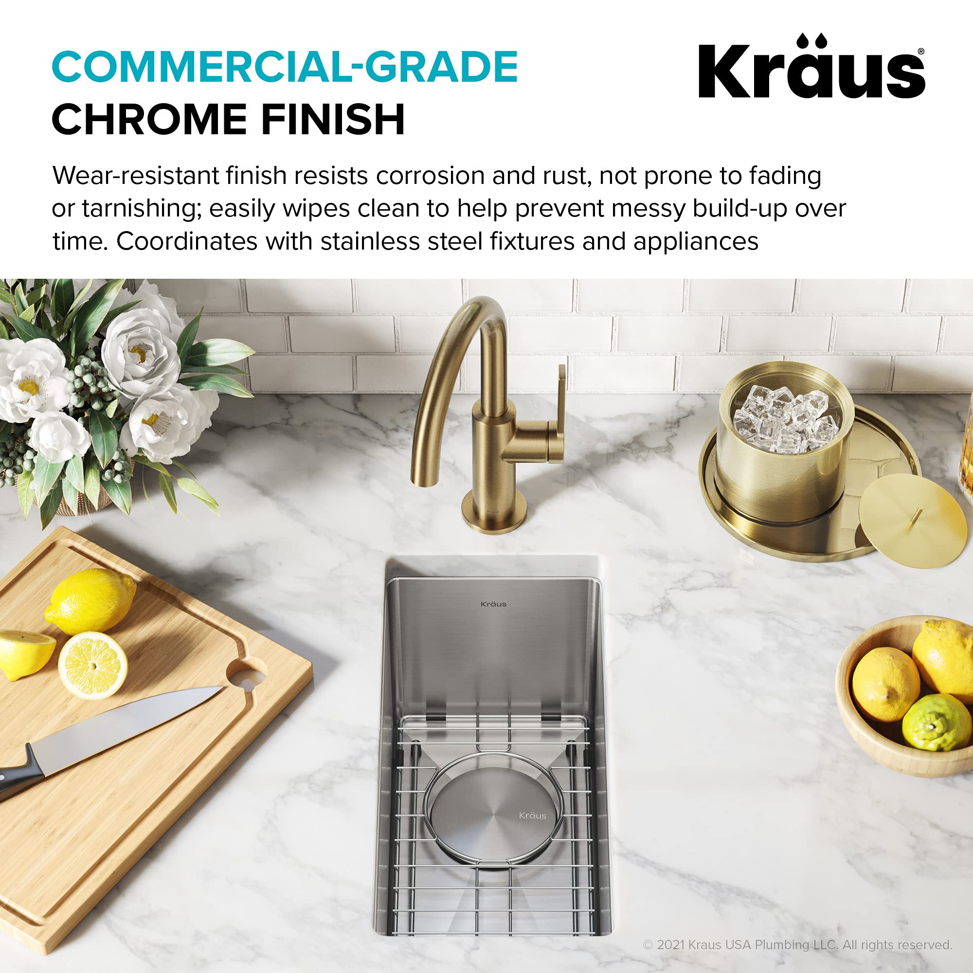 Snapklik.com : KRAUS Stainless Steel Bottom Grid