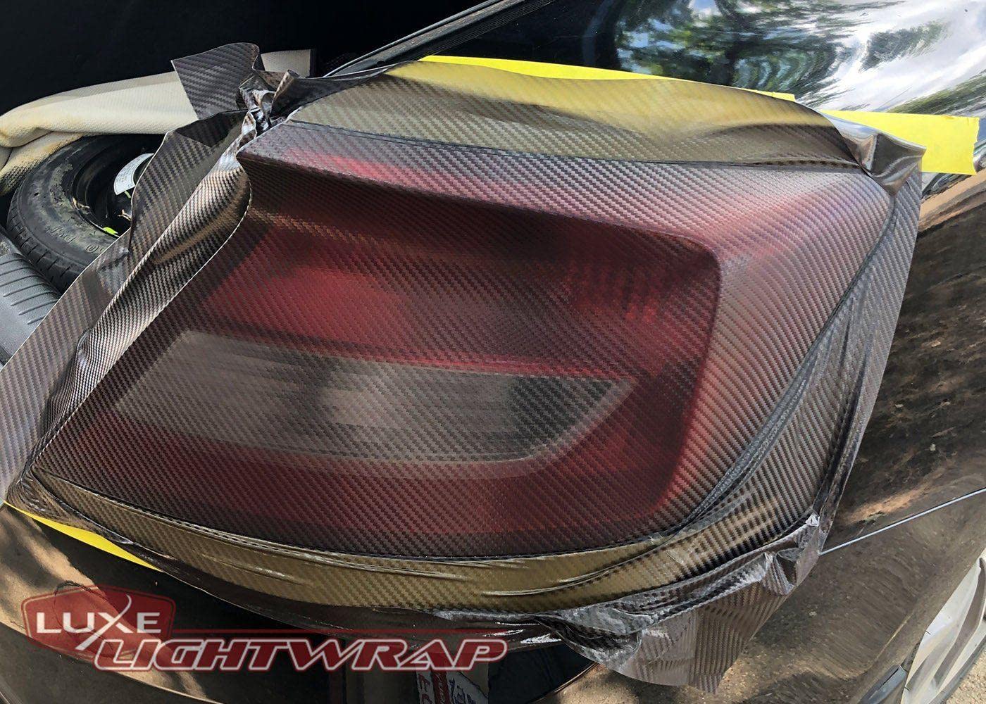 Vinyl Wrap Removable Tint For Car Luxe LightWrap Light Smoke Carbon ...