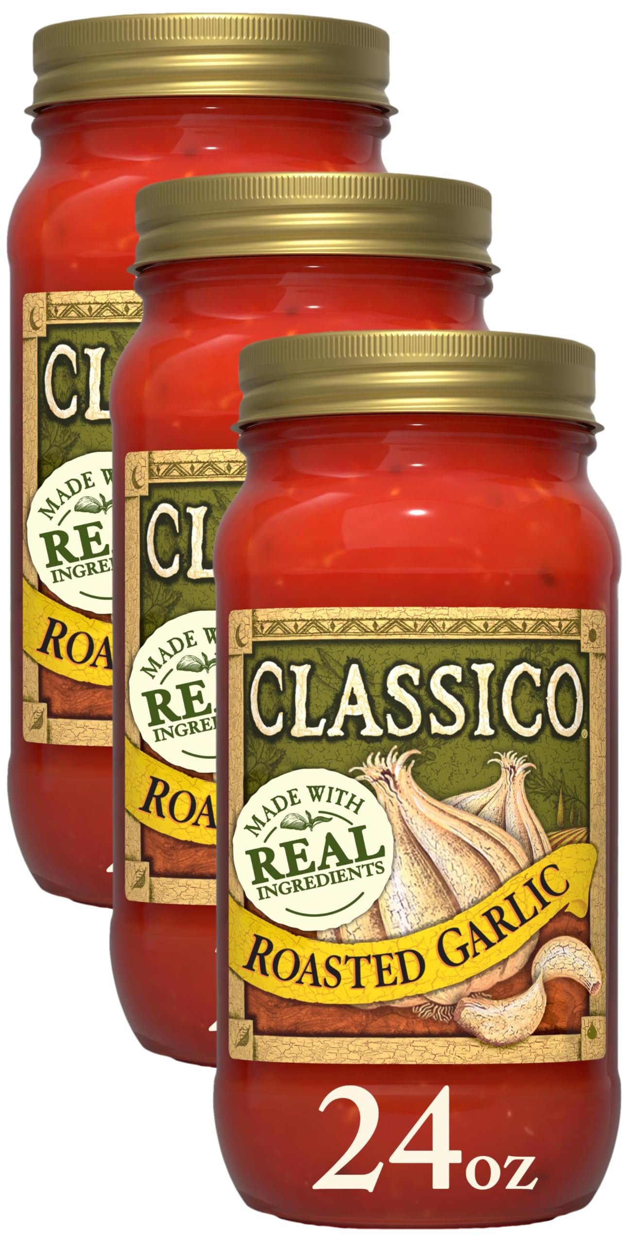 Amazon.com: Classico Roasted Garlic Tomato Spaghetti Pasta Sauce (24 oz ...