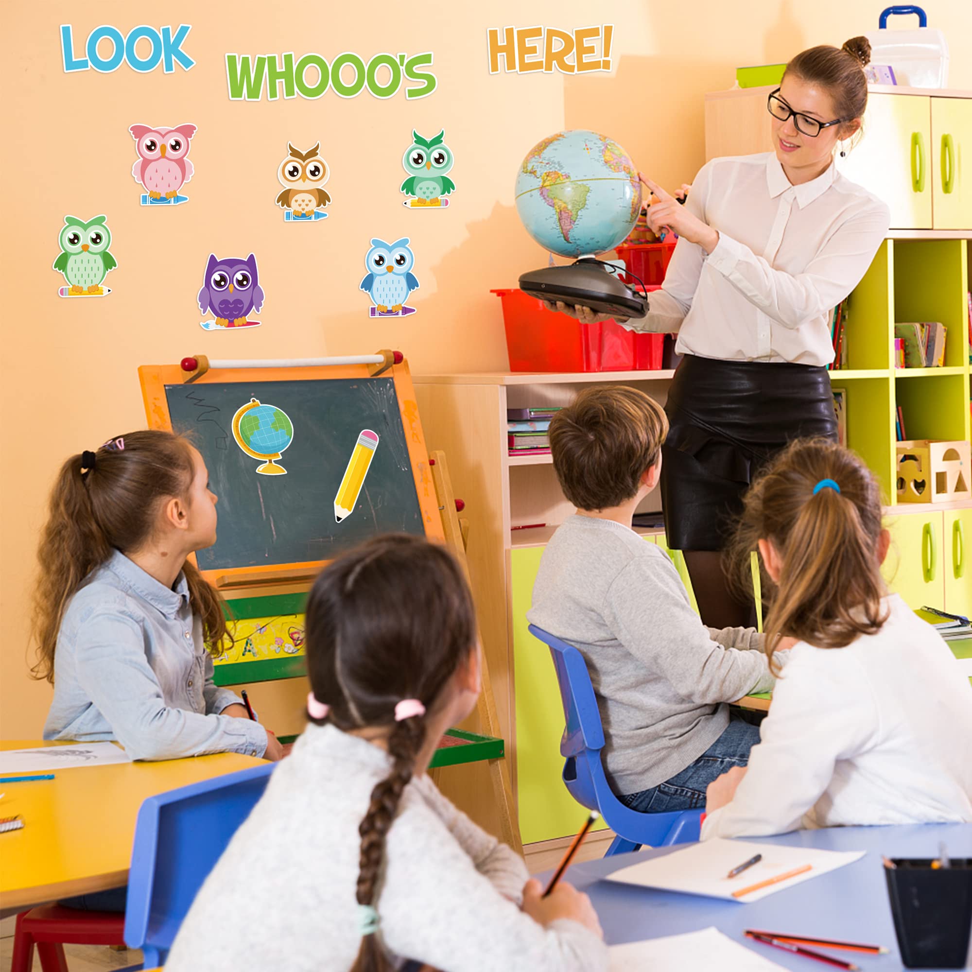 Snapklik.com : 66Pcs Owls Bulletin Board Cutouts Owl Back To School ...