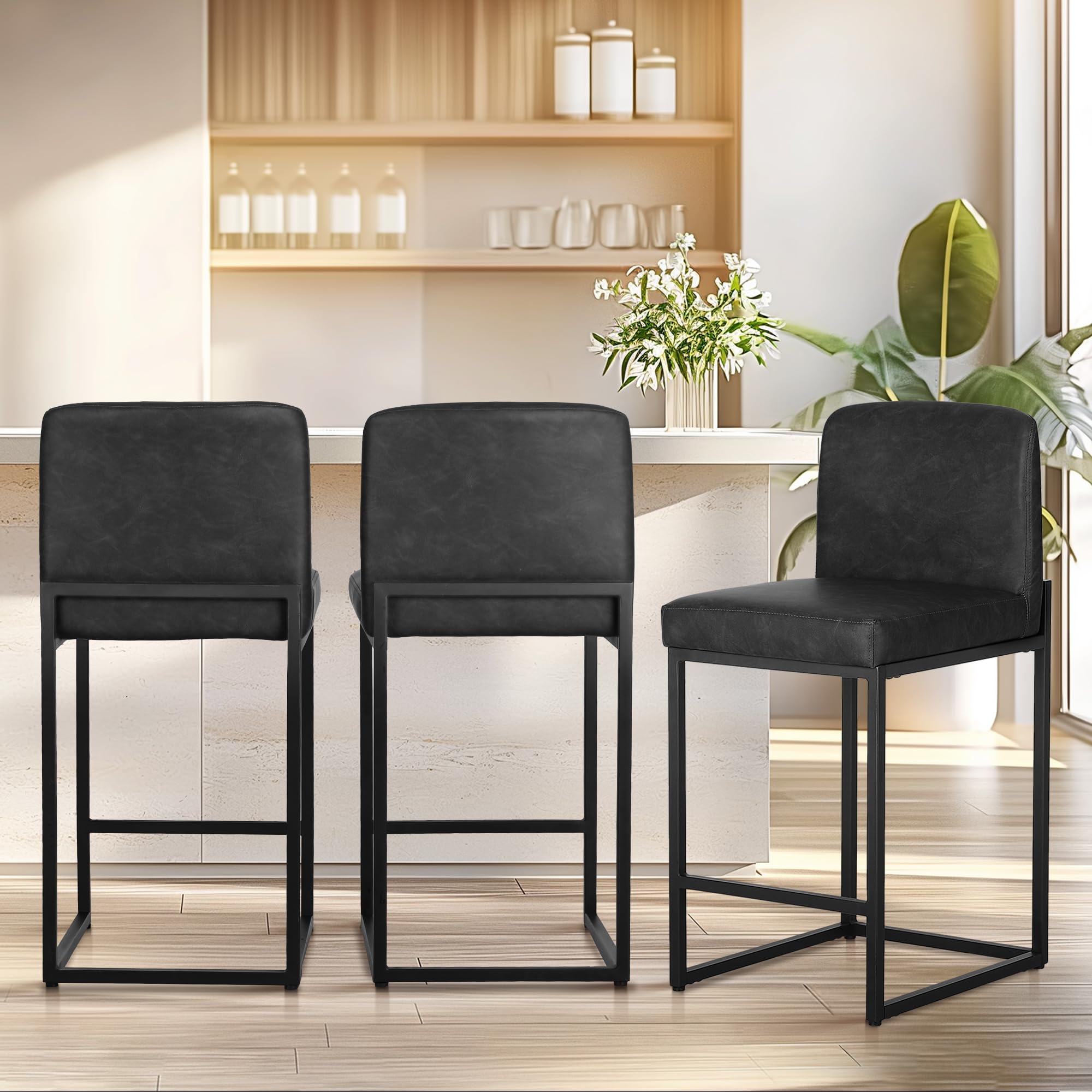 Amazon.com: ALPHA HOME Counter Height Bar Stools, 24” Kitchen Counter ...