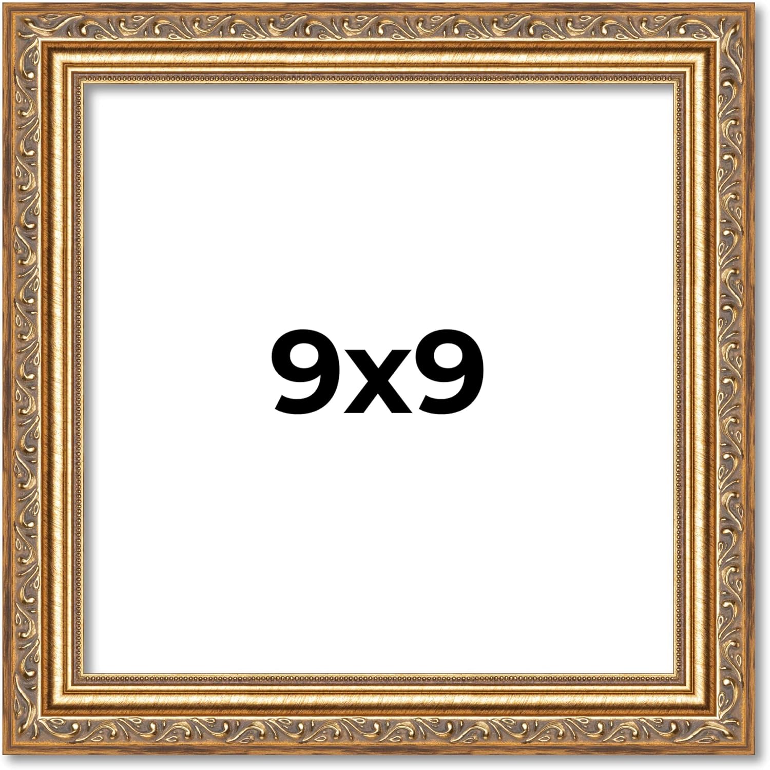 Amazon.com - Poster Palooza 9x9 Frame Antique Gold Wood Picture Square ...