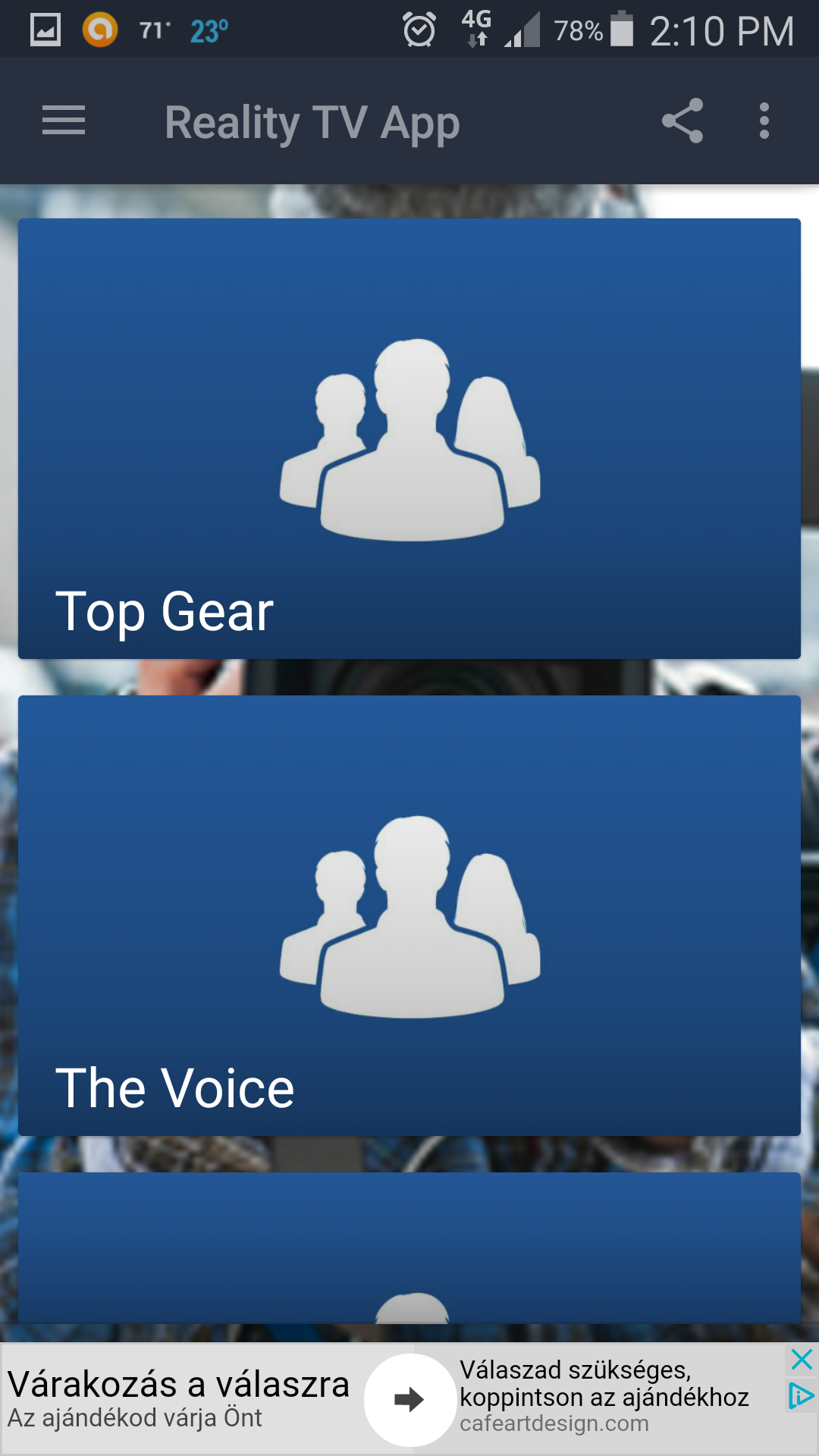 Reality TV App - Application sur Amazon Appstore