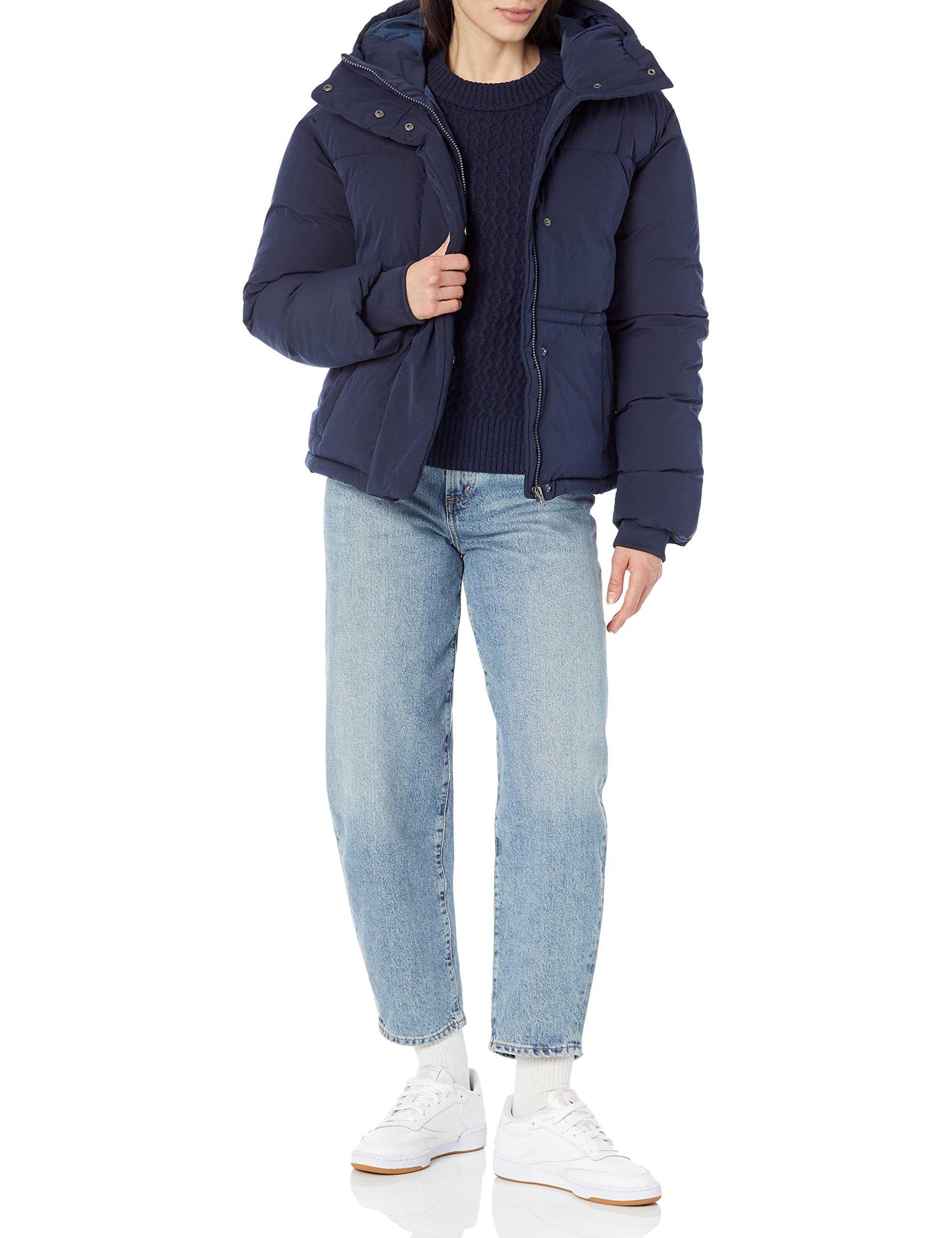 Snapklik.com : Essentials Womens Short Waisted Puffer Jacket