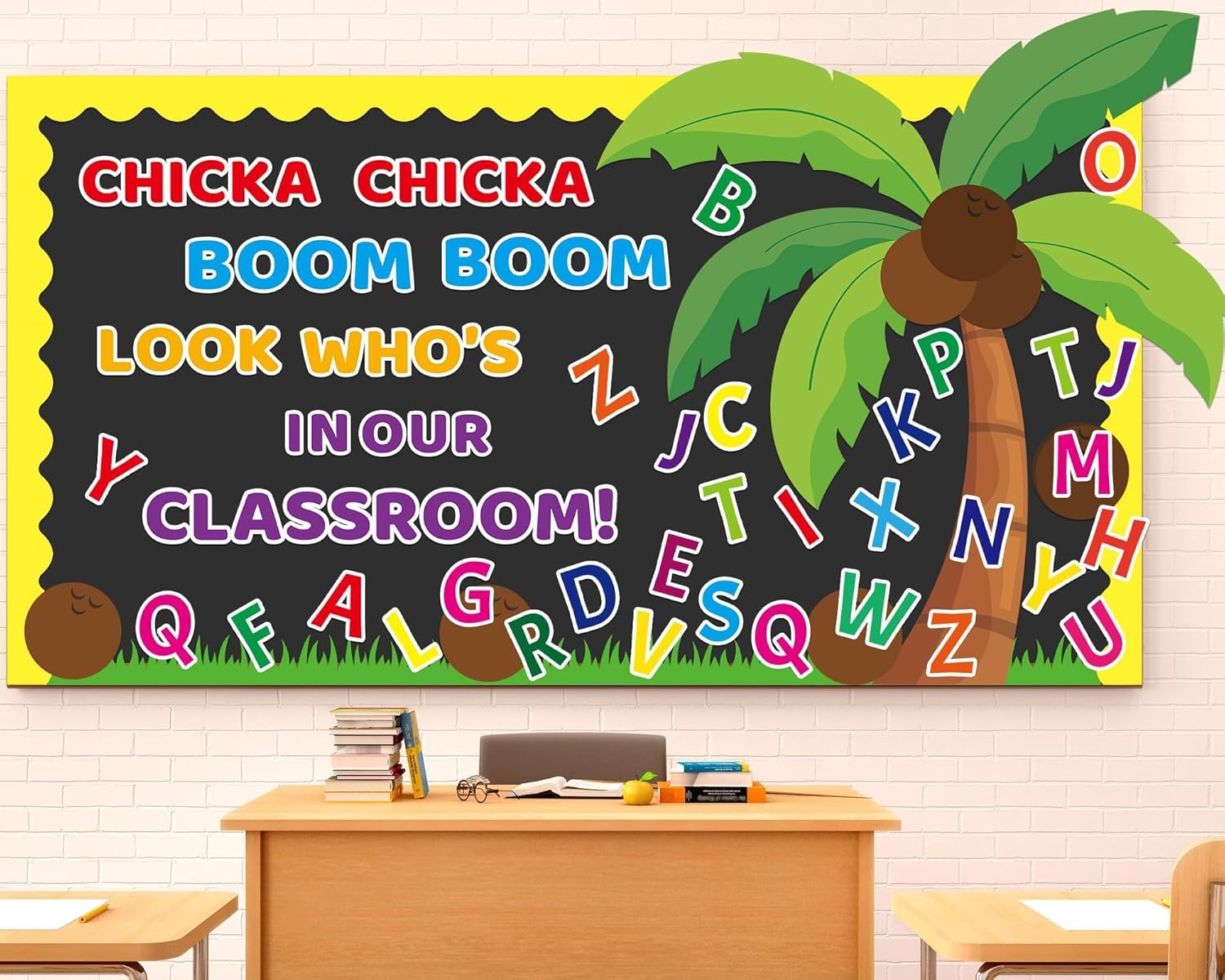 Amazon.com: Chicka Boom Boom Bulletin Board Border Tree Letter ...