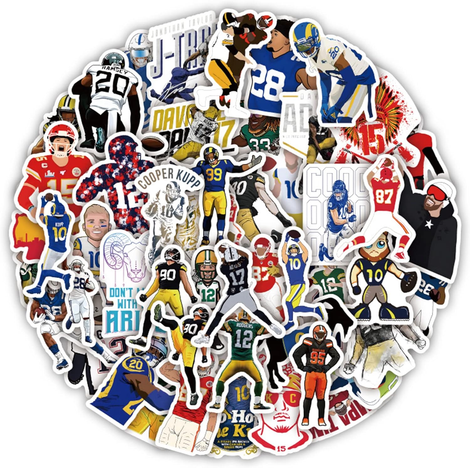 Amazon.com: 50Pcs Rugby Sport Stickers for Laptop Cellphone Water ...