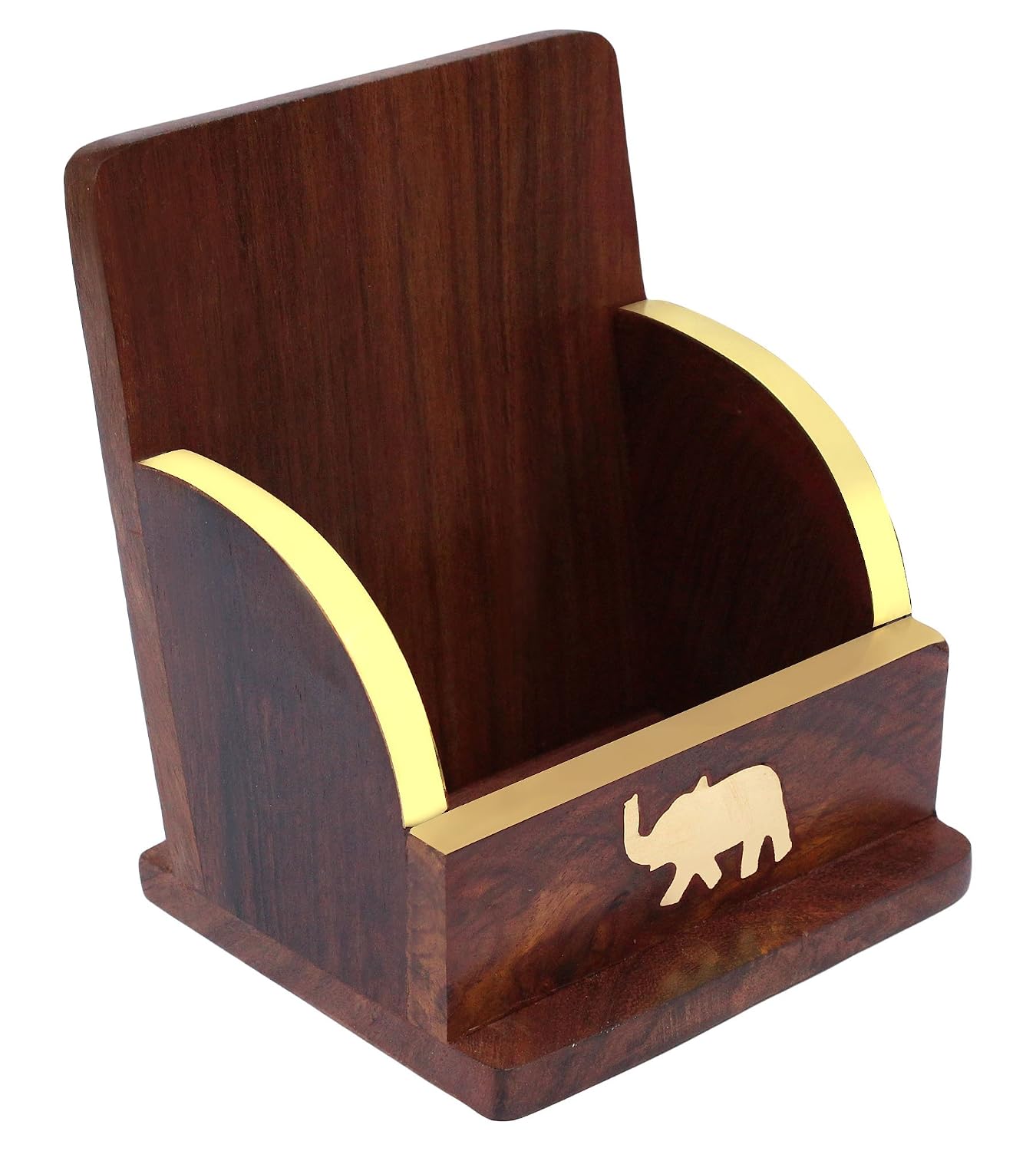 ITOS365 Wooden Mobile Stand Holder Handmade from Wood and Brass ...
