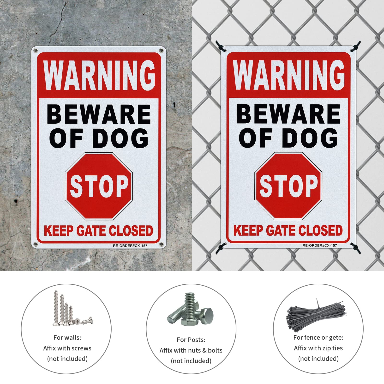 Beware Of Dog Sign For Fence Warning! Beware Of The Dog Please Shut The ...