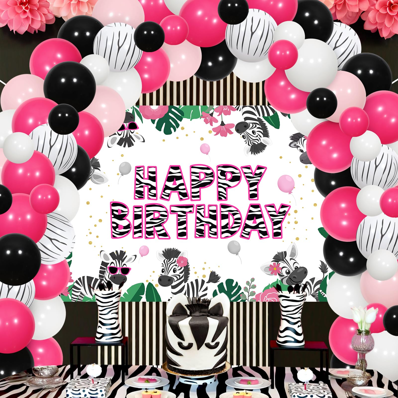Pink Zebra Sprinkles Banner