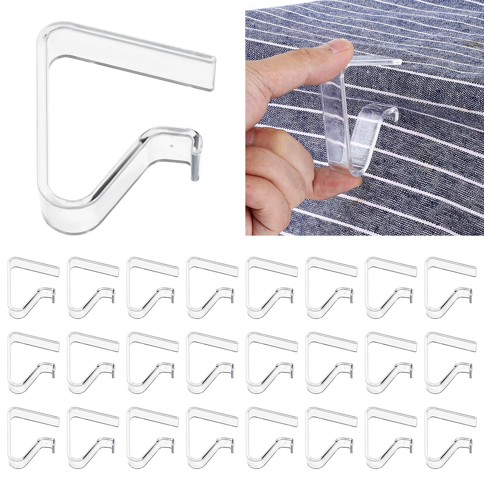 Amazon.com: Ymapinc 24Pcs Tablecloth Clips for Outdoor Tables Clear ...