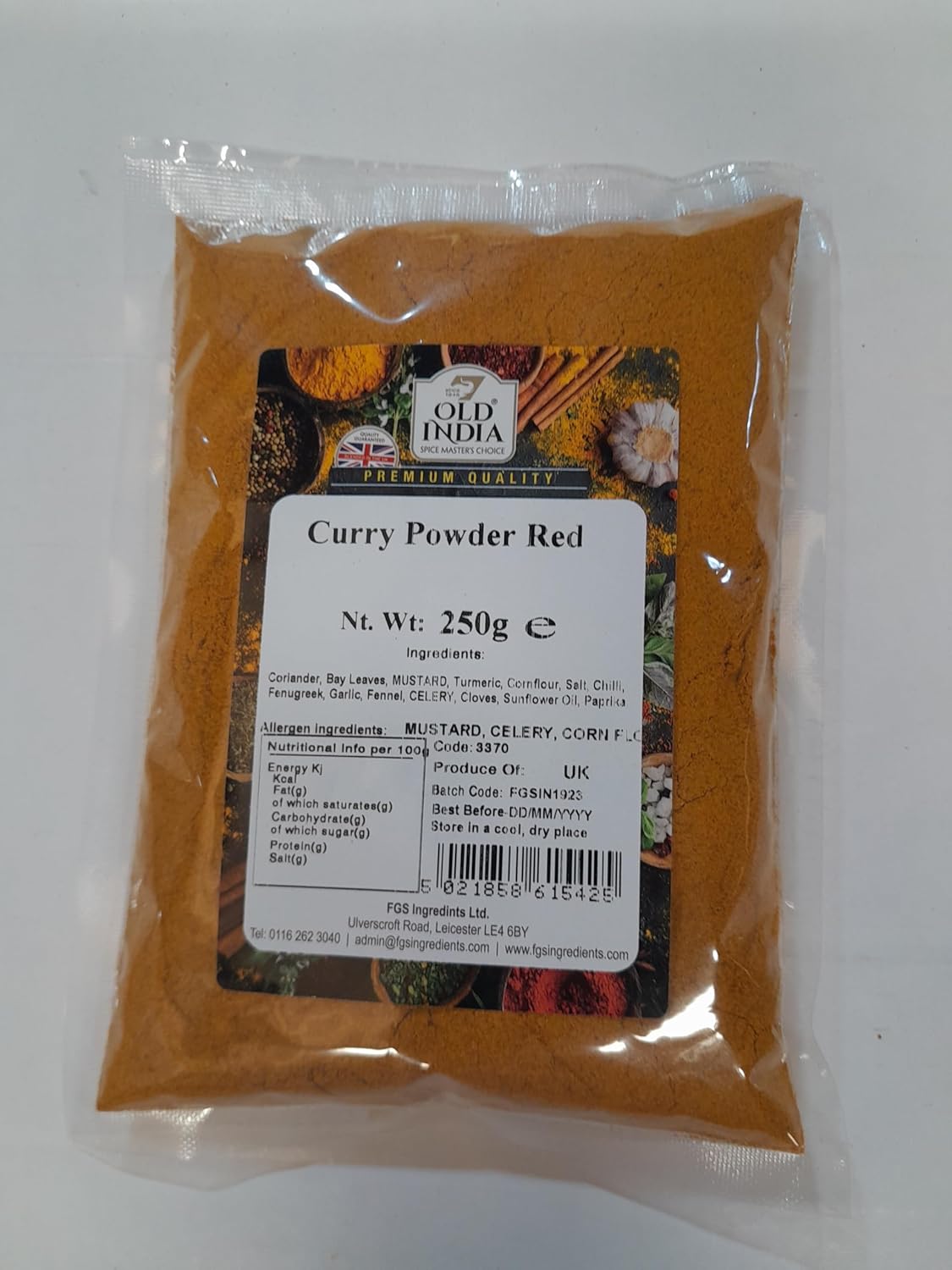 Old India Curry Powder Red 250g : Amazon.co.uk: Grocery