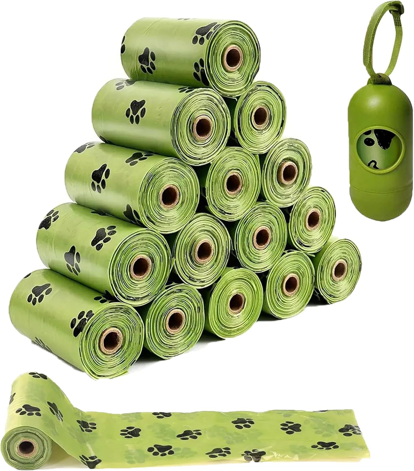 TaranNova Dog Poo Bags Rolls with Dispenser, Guaranteed Leak Proof Poop ...