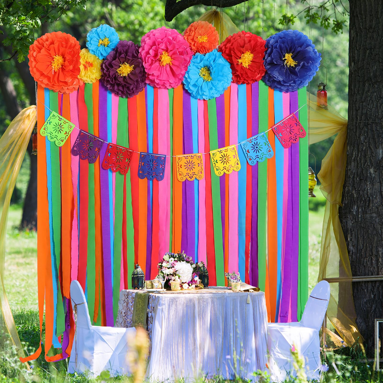Snapklik.com : TaoBary 16 Pcs Mexican Paper Flowers Mexican Party ...