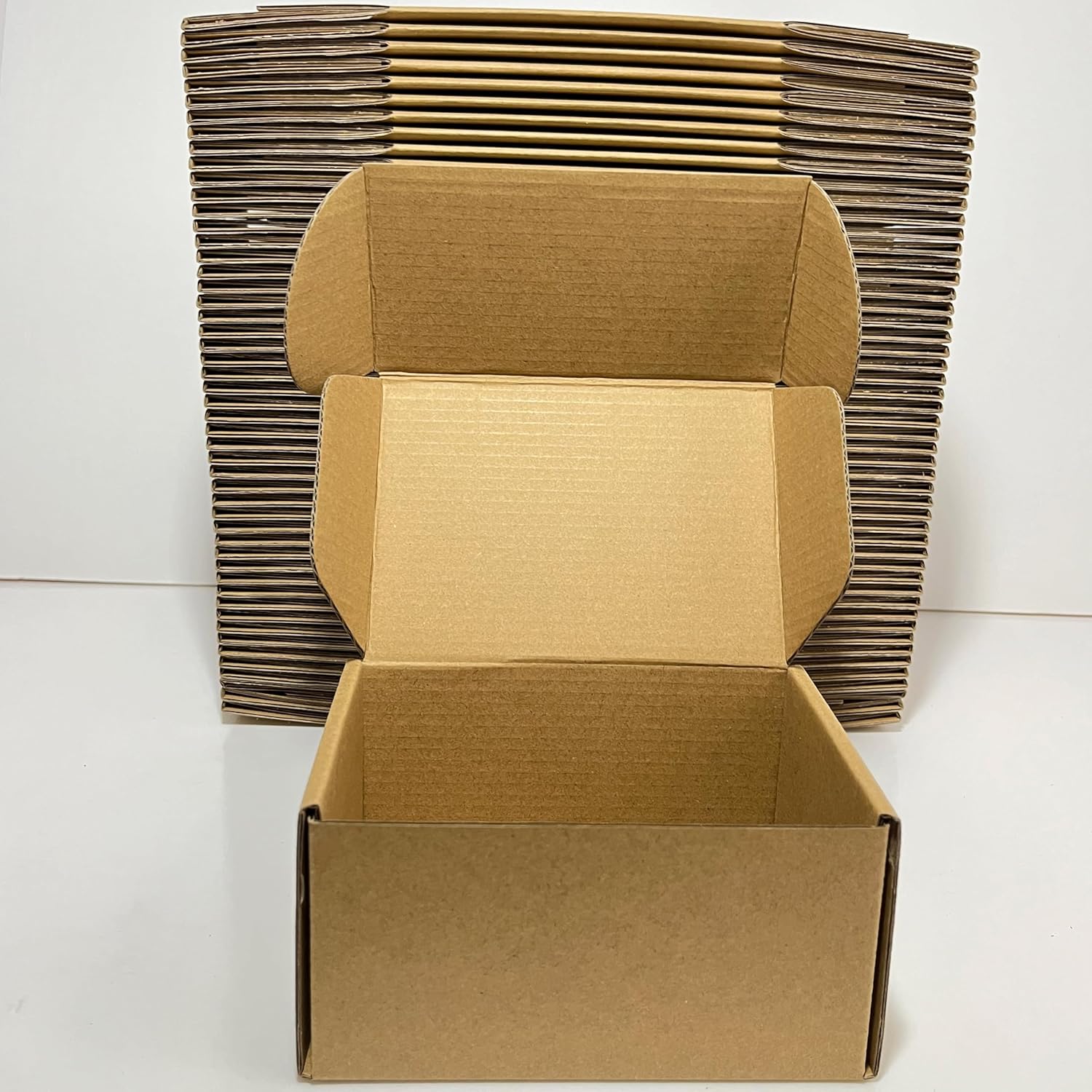 Amazon.com: easycustomerlee 6x4x3 50pcs Small Shipping Brown Corrugated ...