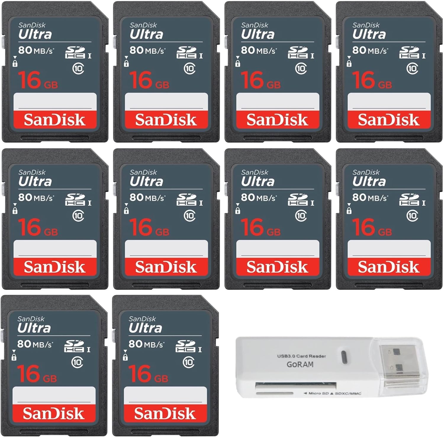 Amazon.com: SanDisk 16GB Ultra SDHC UHS-I Class 10 Memory 80MB/s U1, Full HD, SD Camera Card ...