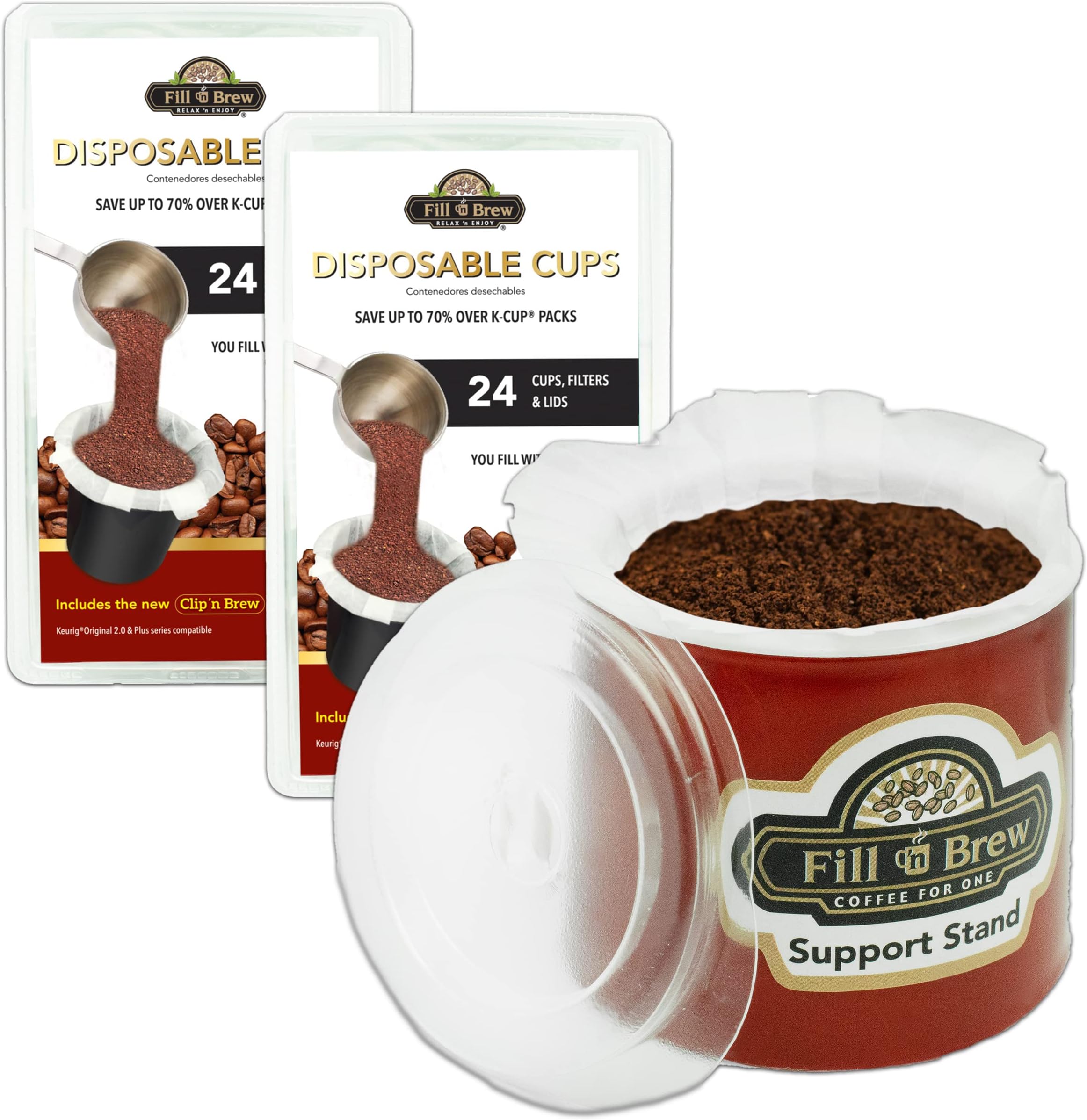 Amazon.com: Fill 'n Brew Individual Disposable Coffee Pod Cups, Use ...