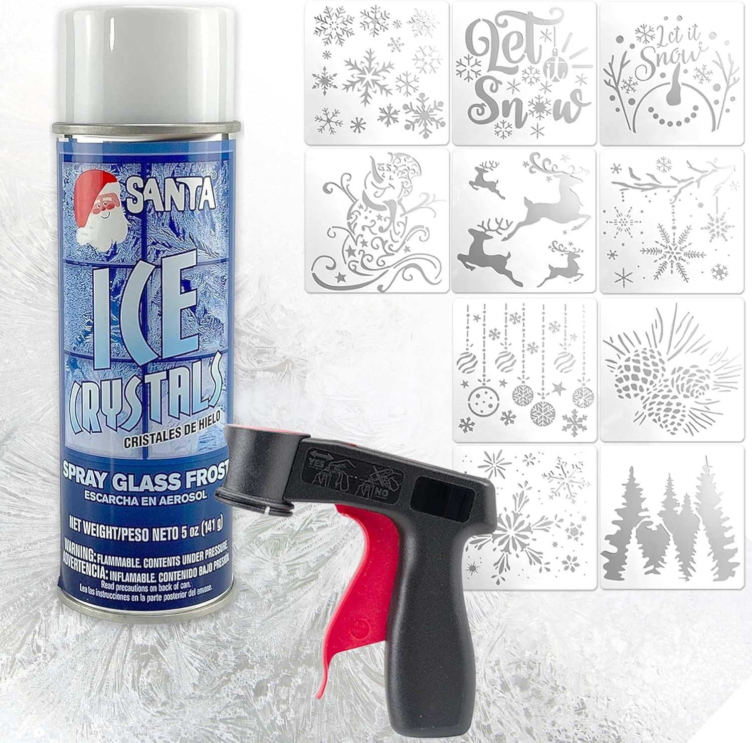 Amazon.com: Christmas Window Spray Kit – Ice Crystals Frost Spray (5 oz ...