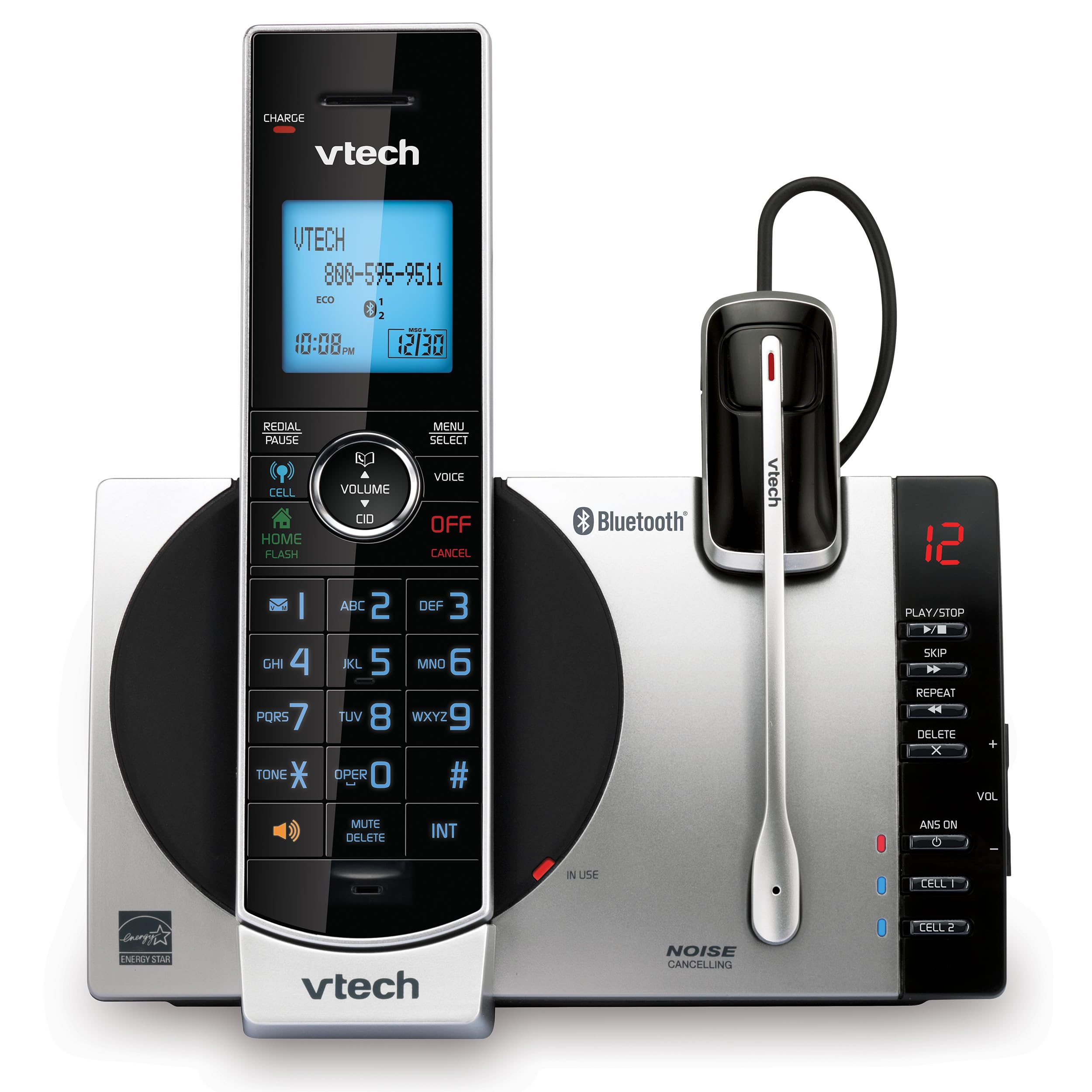 Amazon.com: VTech-Cordless Phone with Answering Machine with DECT 6.0 ...