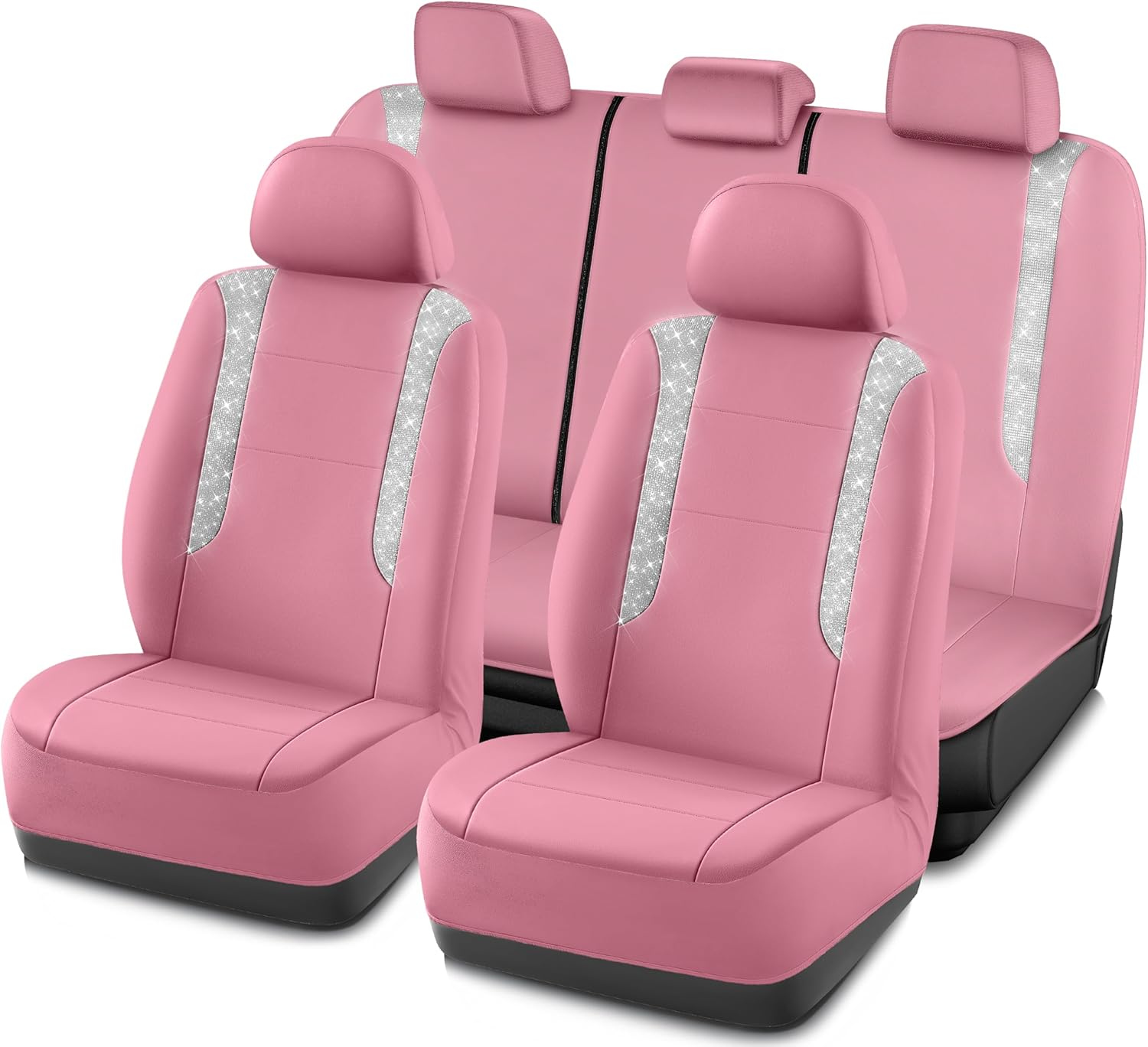 Amazon.com: PIC AUTO Car Seat Cover, Sparkly Crystal Bling Glitter with ...