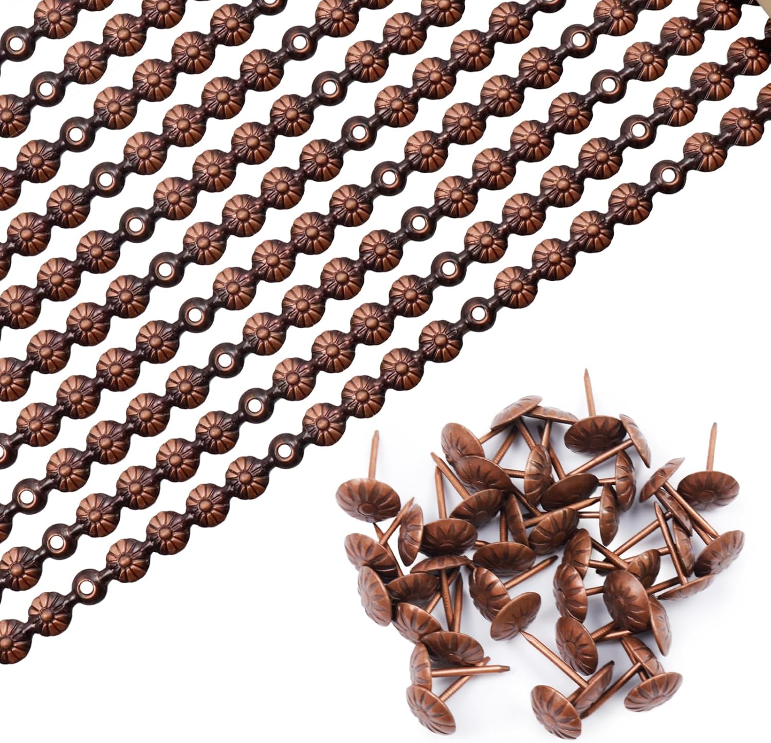 Antrader Upholstery Tacks Strips 10Pcs 1Meters Decorative Nail Strips ...