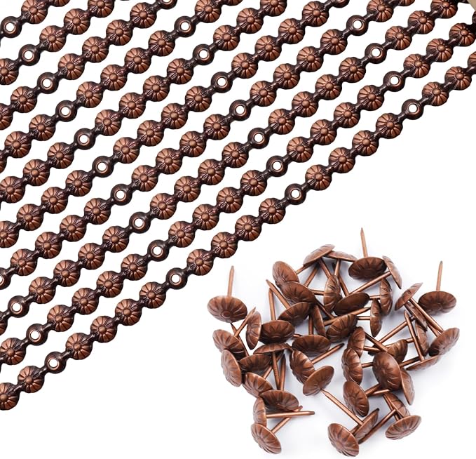 Antrader Upholstery Tacks Strips 10Pcs 1Meters Decorative Nail Strips ...
