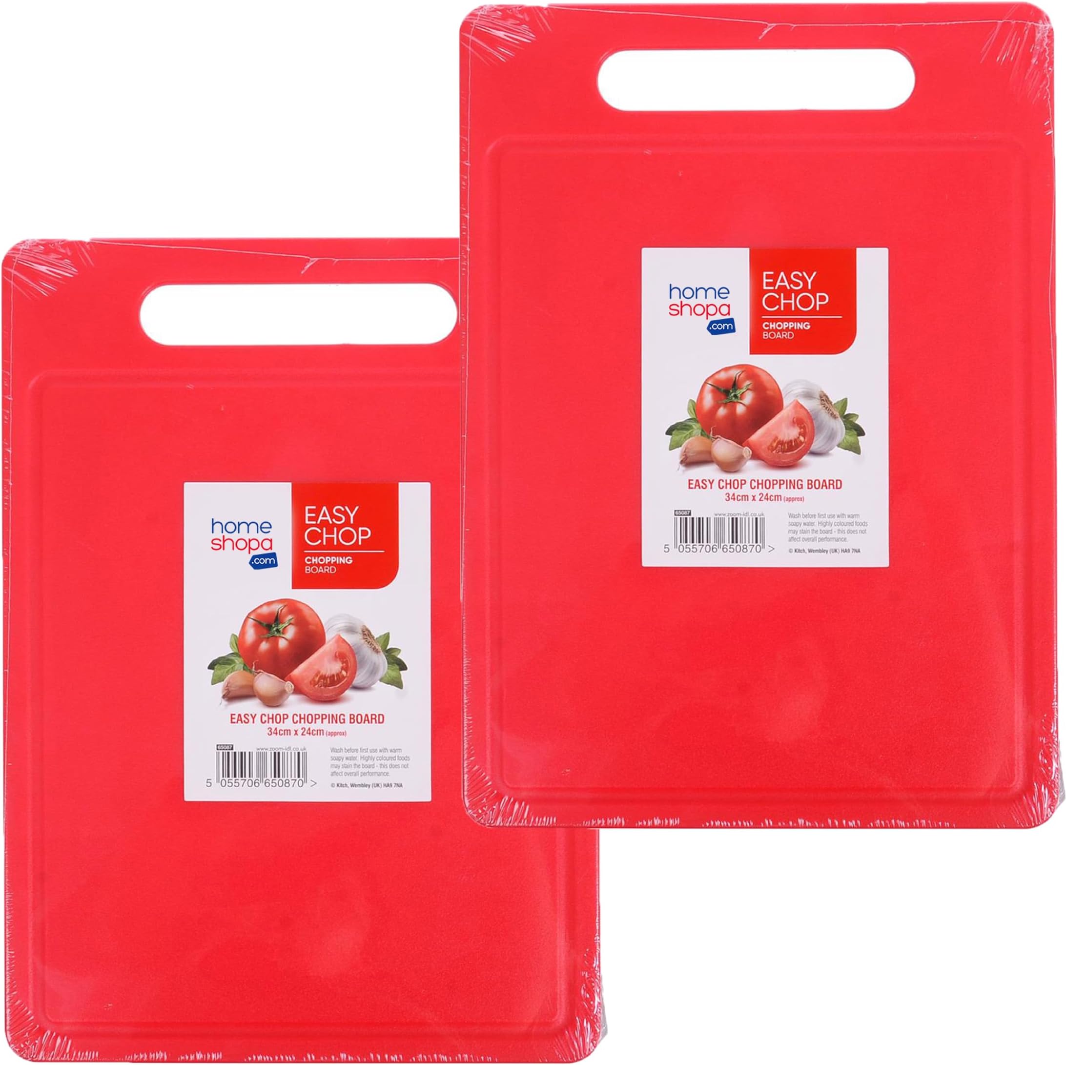 Chef Aid Large Red Poly Chopping Board, Multipurpose Anti-Slip Surface ...