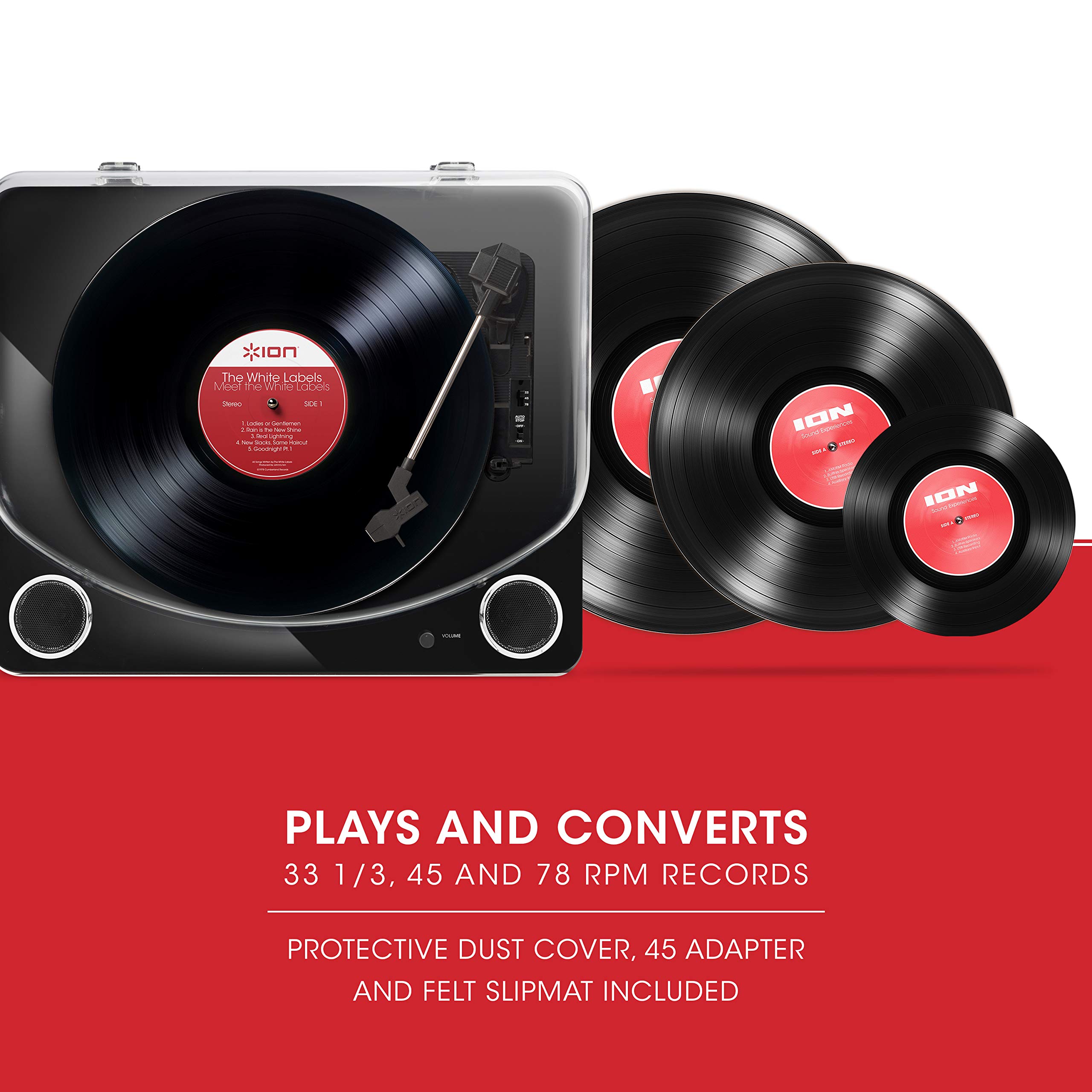 ION Audio Max LP - Vinyl Record Player/Turntable with Built In Speakers ...