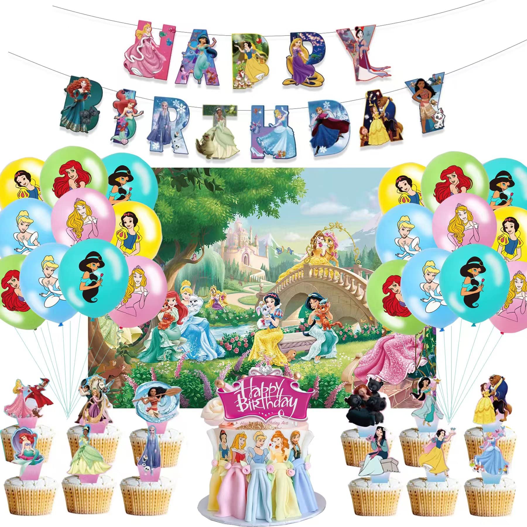 Buy Princess Theme Party Decoration Princess Birthday Party Decorations ...