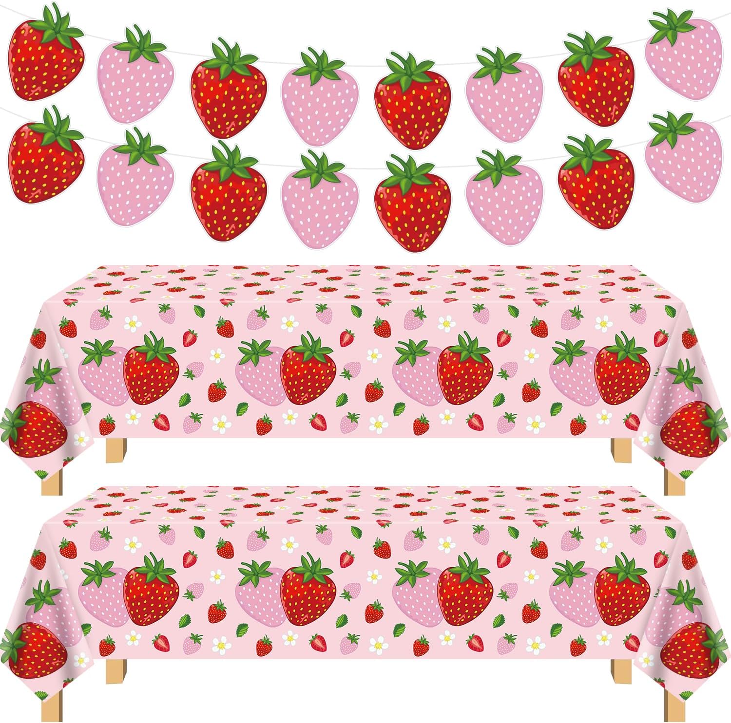 Amazon.com: TJYJOY 4 Pack Berry First Birthday Decor Strawberry ...