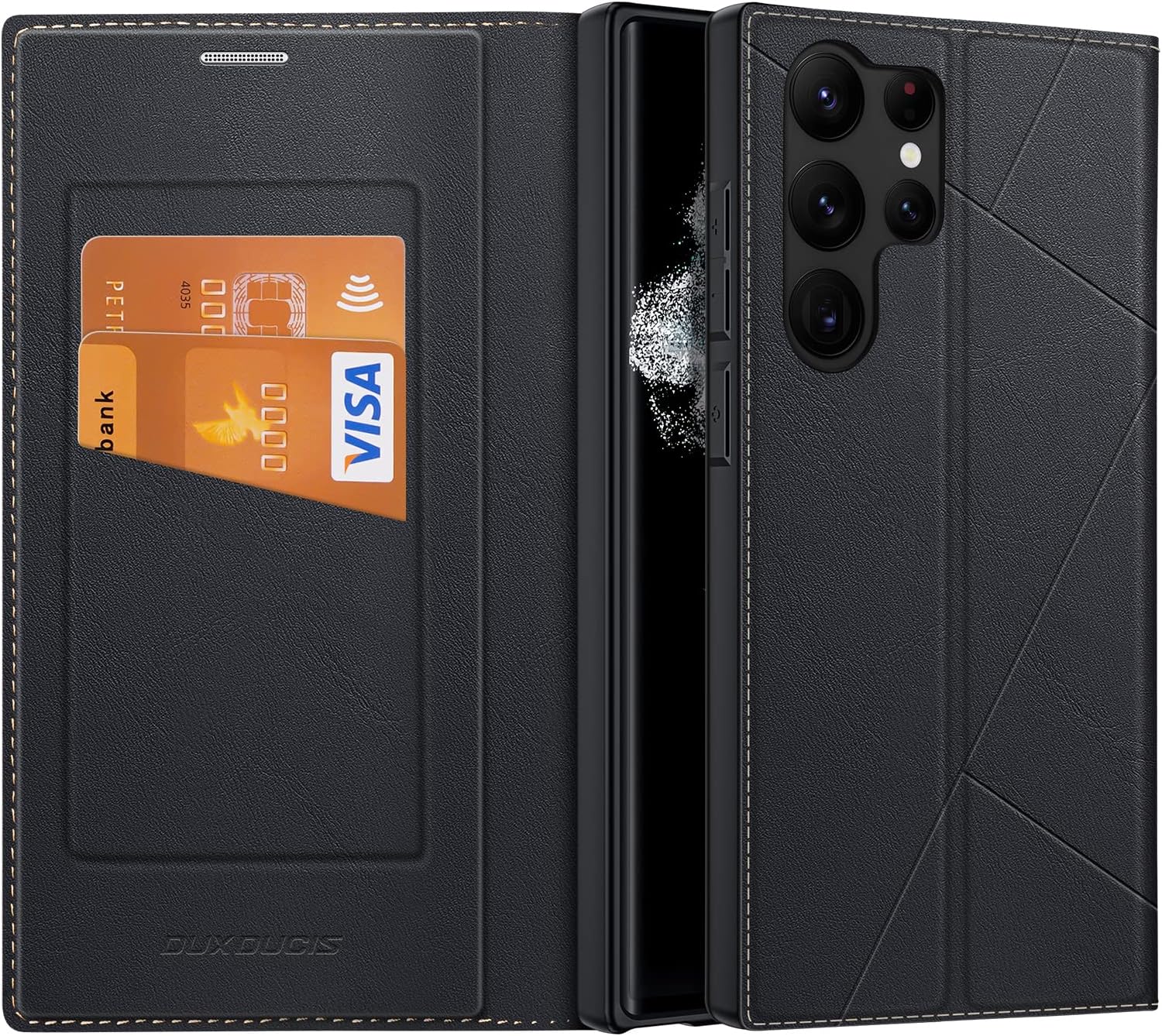 DUX DUCIS for Samsung S23 Ultra Case, Premium Flip Leather Wallet ...