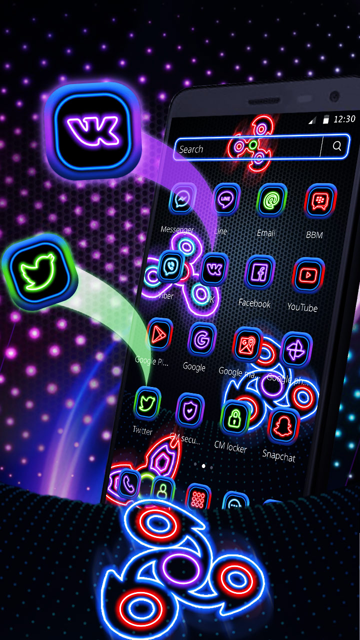 Neon Fidget Spinner Player 2D Theme - App on Amazon Appstore