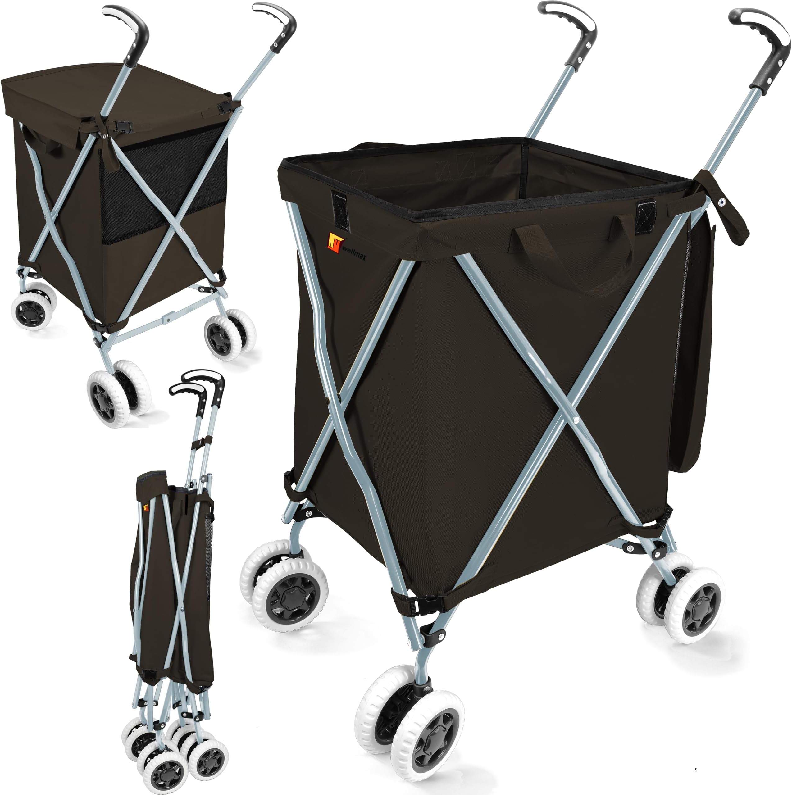 Amazon.com: Mount-It! Mesh Rolling Utility Cart, Folding and ...