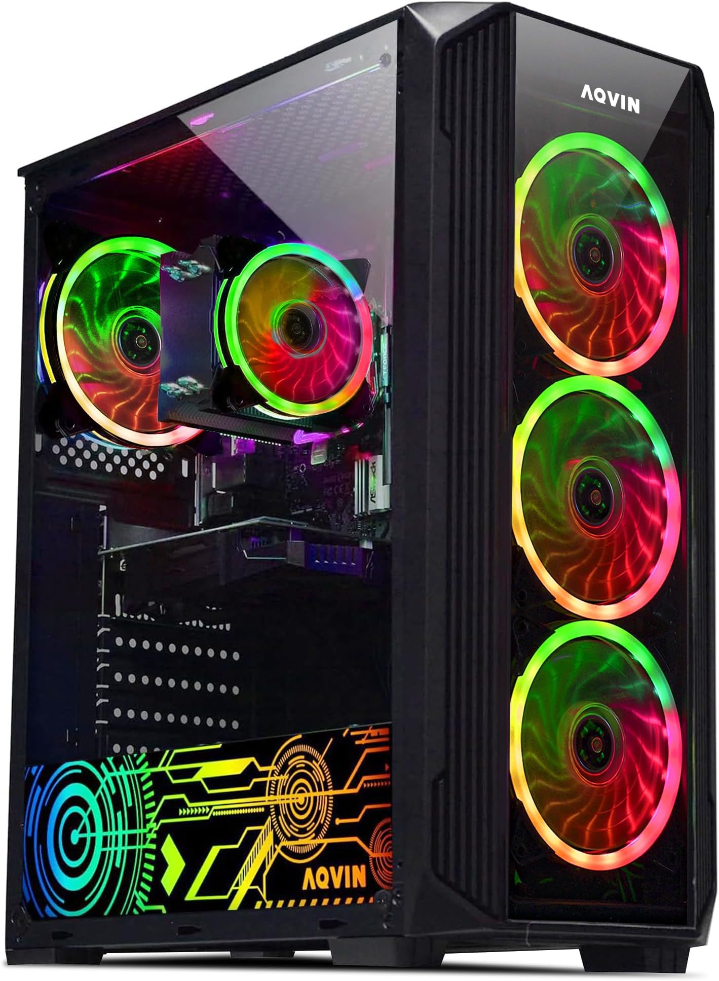 AQVIN Gaming Desktop Computer Tower PC - Hexa Core i7 Processor Up to 4 ...