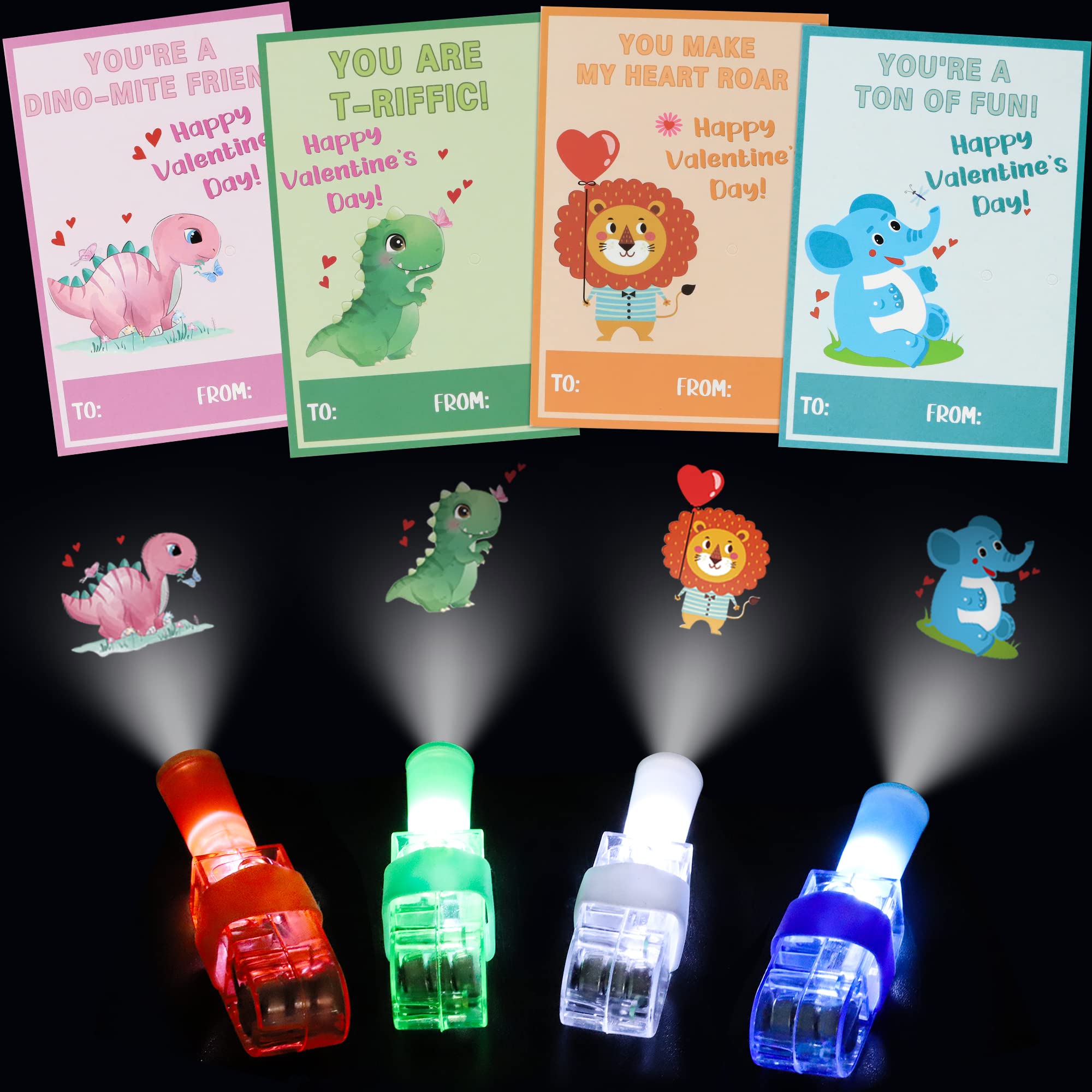 Mini Toys Bulk 28 Pack Valentines Day Cards With Mini Finger ...