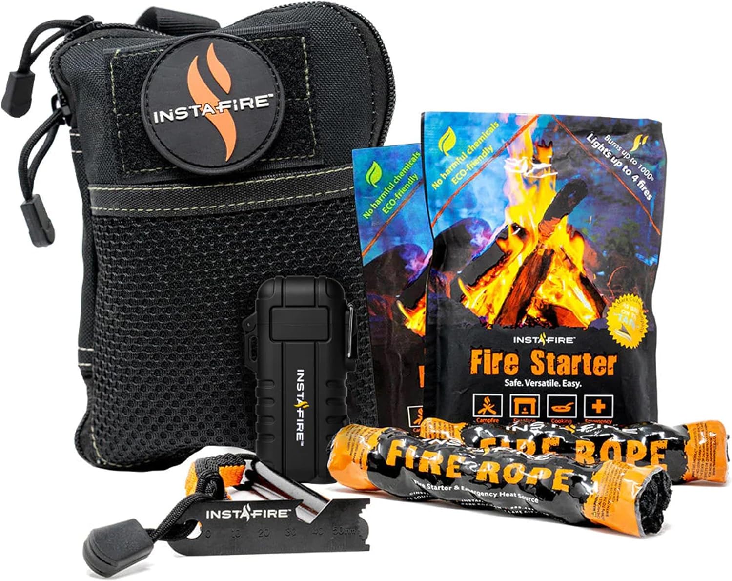 Amazon.com: InstaFire Tactical Fire Starting Kit (Includes Rechargeable ...