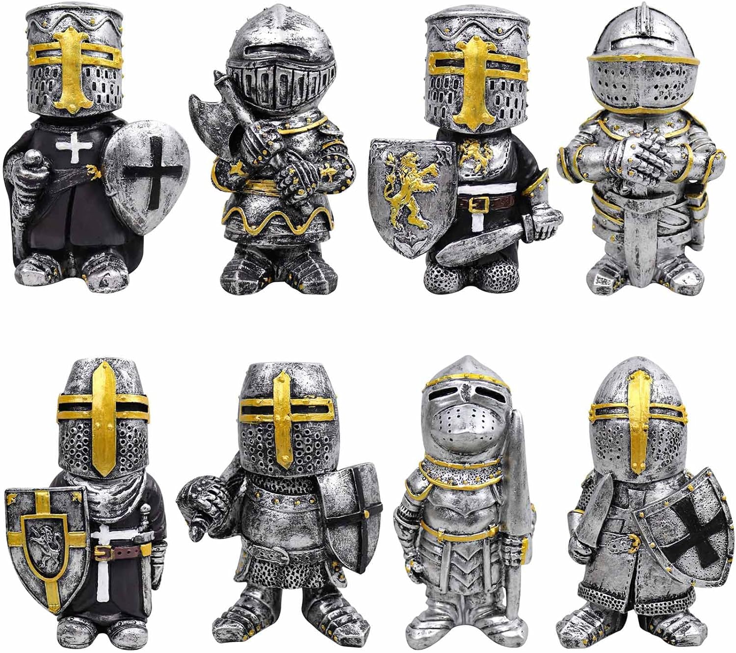 SINSEN Knight Garden Gnomes Ornaments Outdoor, Knight Gnomes Guard ...