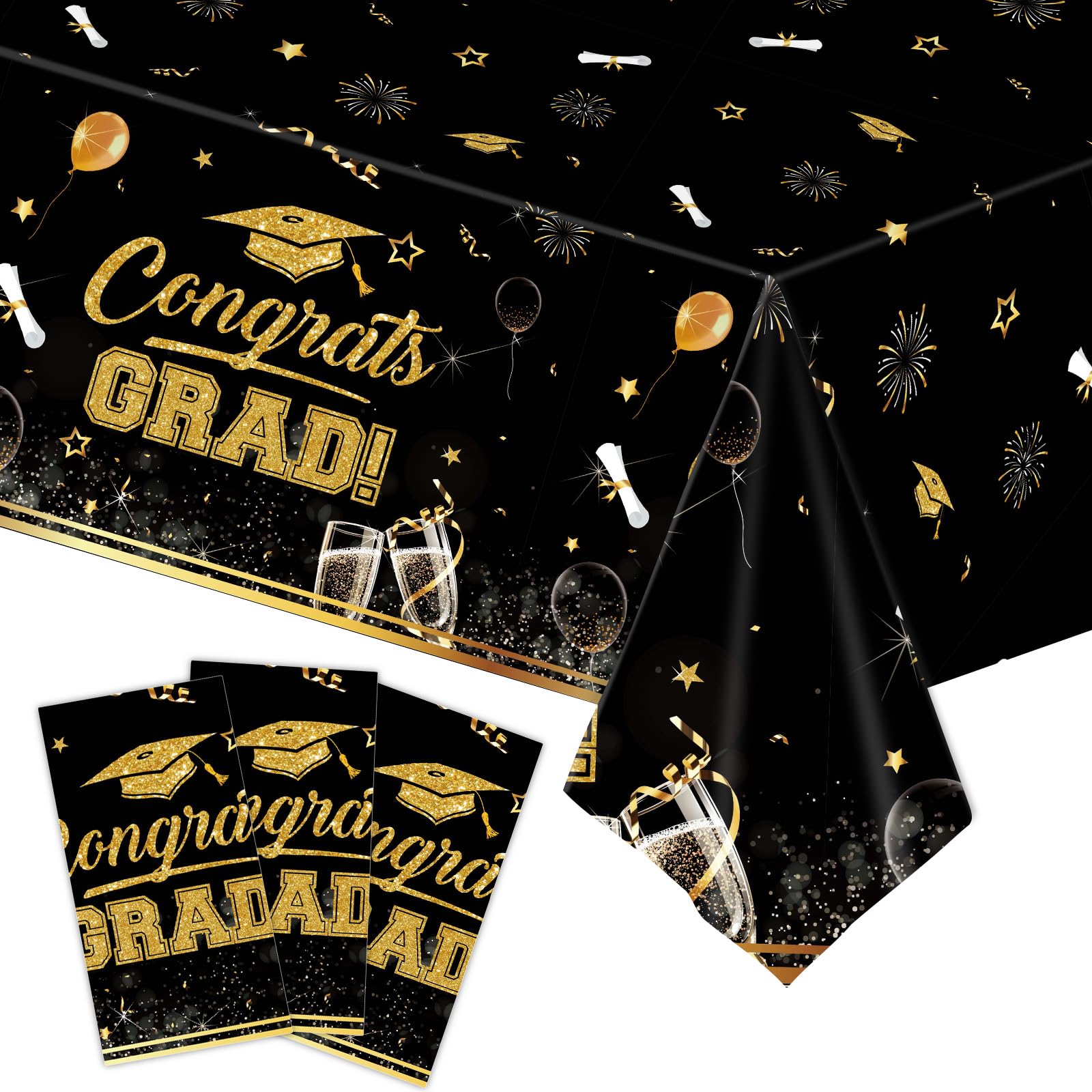 Snapklik.com : 3 Pcs Graduation Tablecloths 54"x108", Waterproof ...